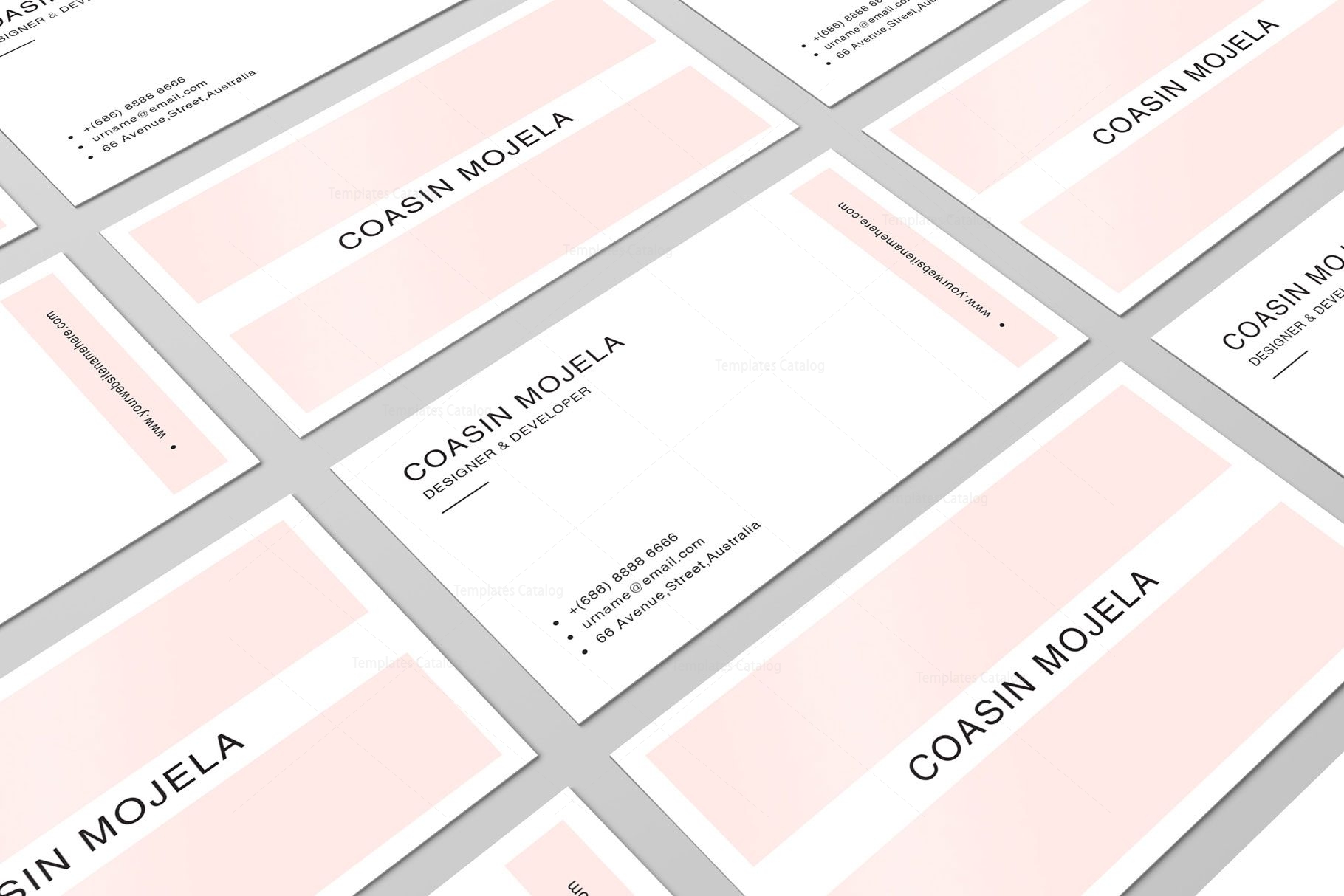 2 Colors Business Card Design - Graphic Templates