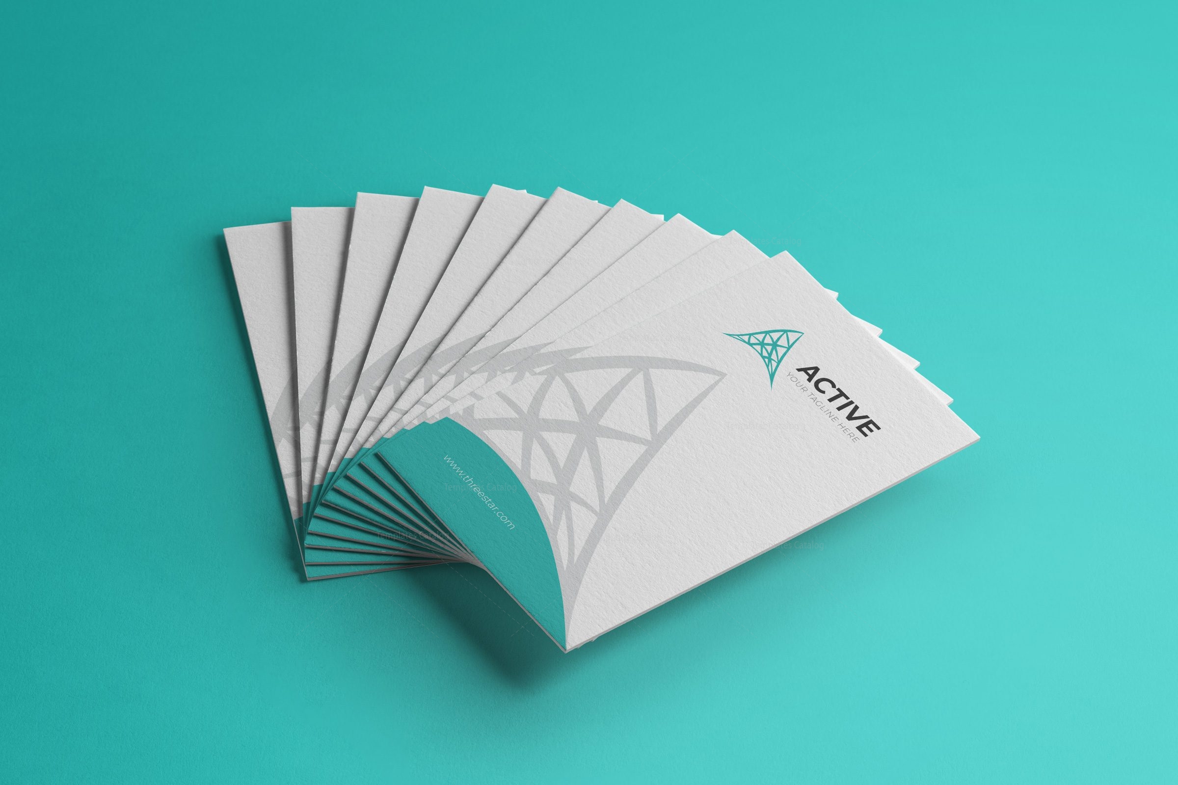 Active Vertical Business Card Design Template - Graphic Templates