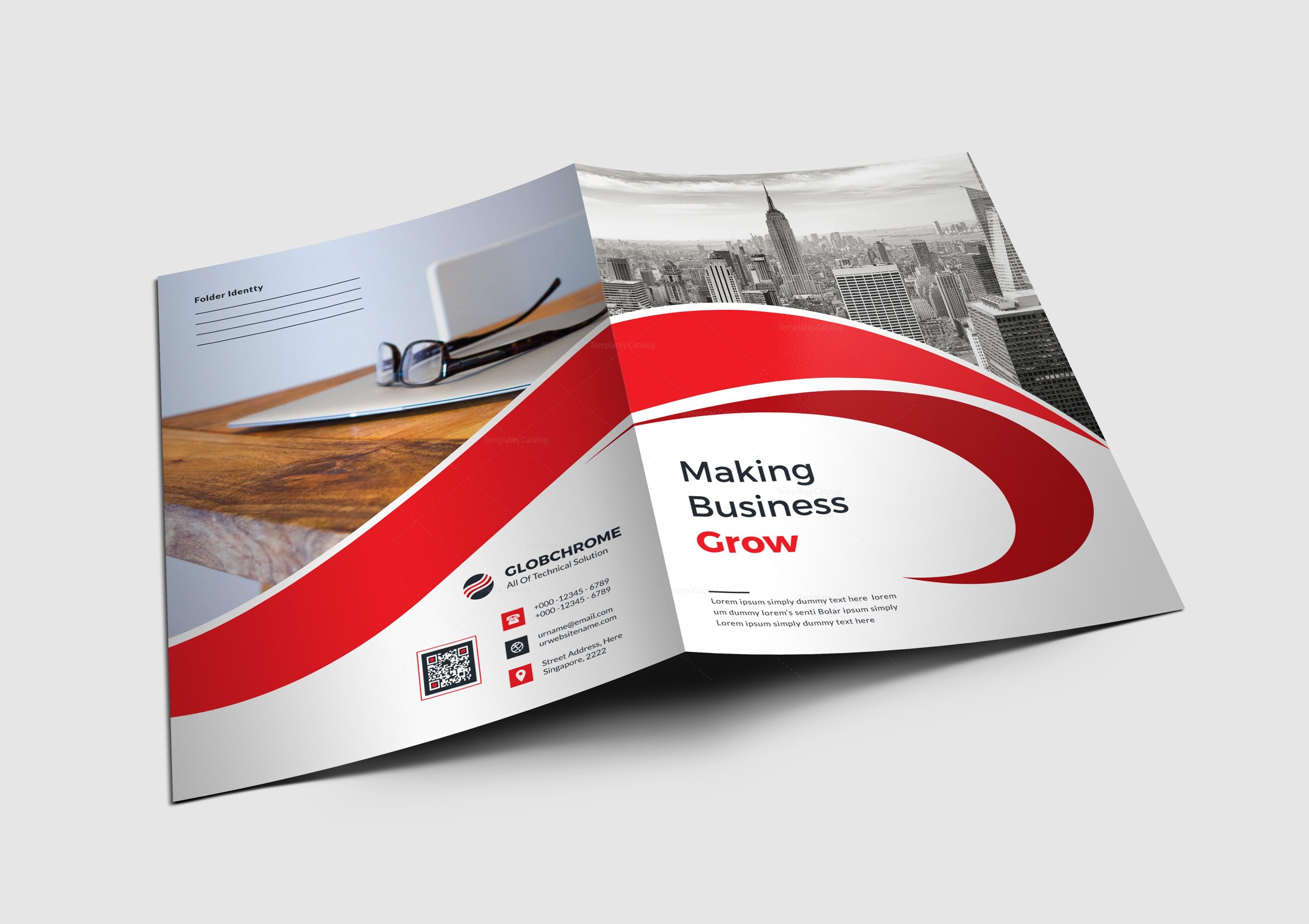 Atlanta Corporate Presentation Folder Design Template - Graphic Templates Atlanta Corporate Presentation Folder Design Template - Graphic Templates