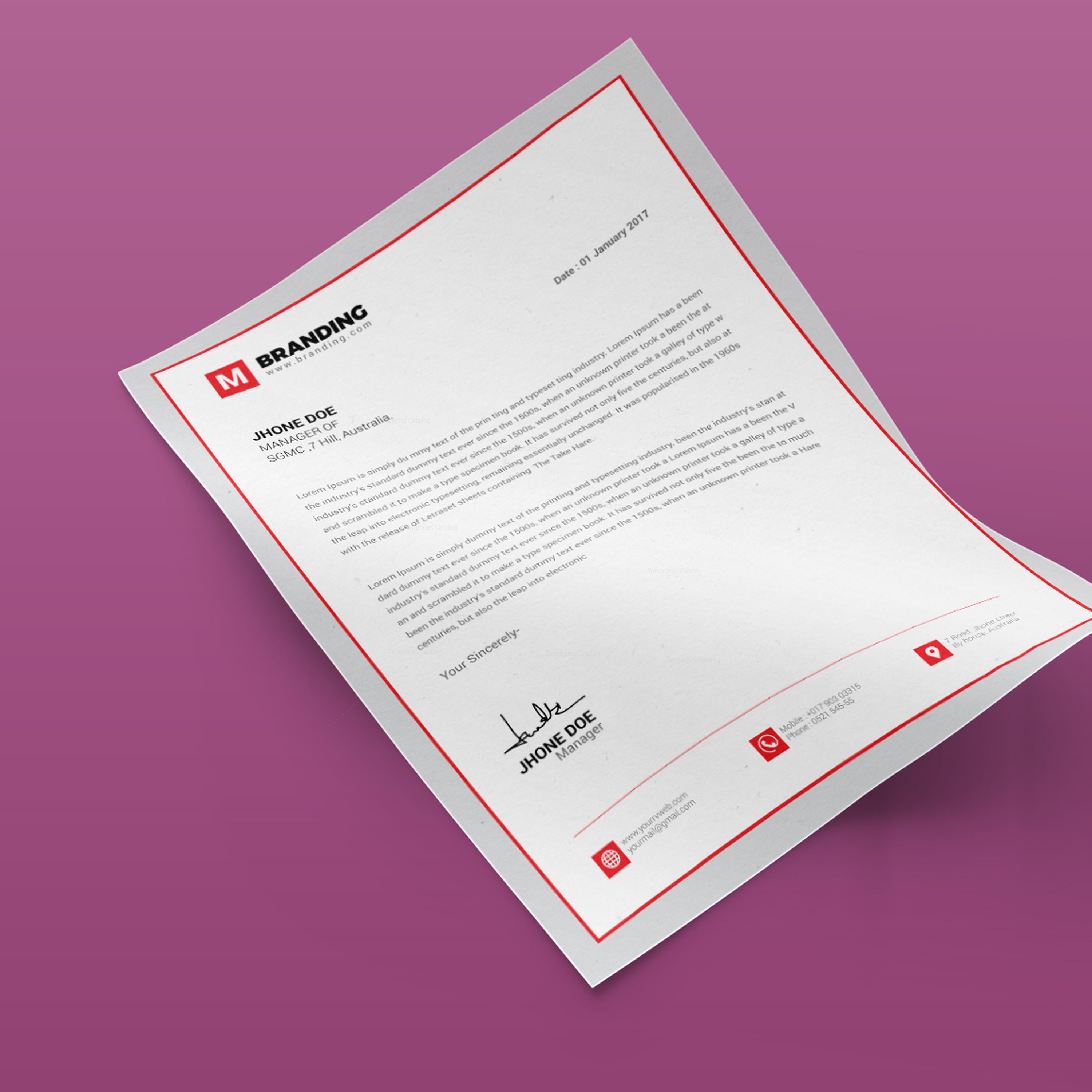 Branding Creative Corporate Letterhead Design Template - Graphic Templates