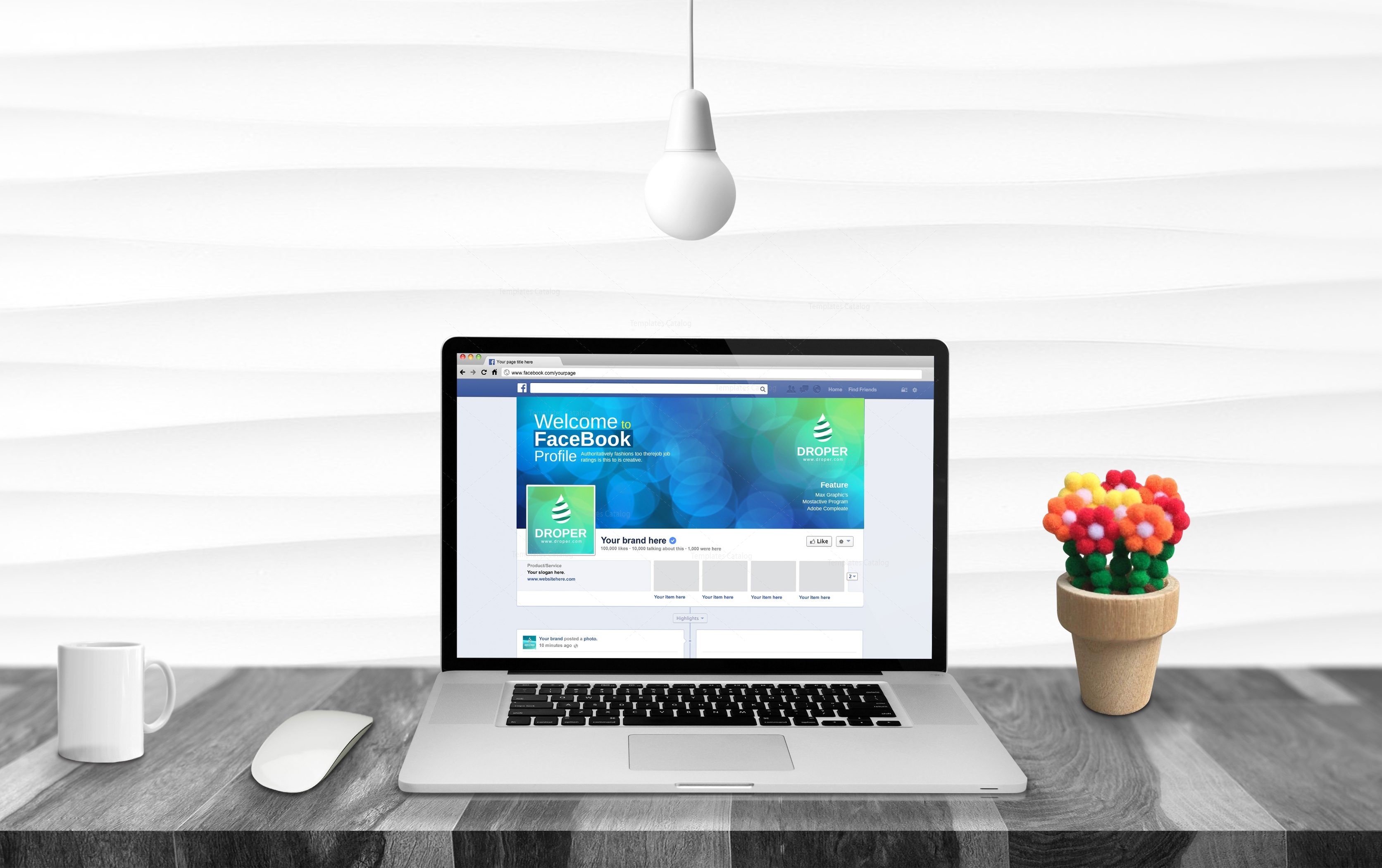 Bubble Facebook Timeline Cover Template - Graphic Templates