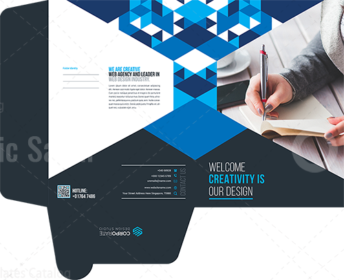 Business Folder Template with Stylish Design - Graphic Templates