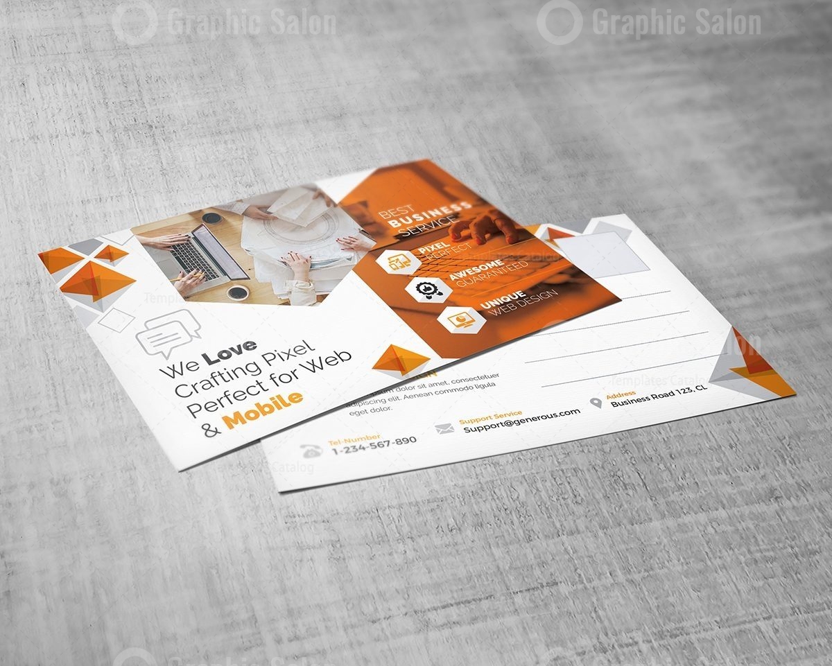 Business Post Card Template - Graphic Templates