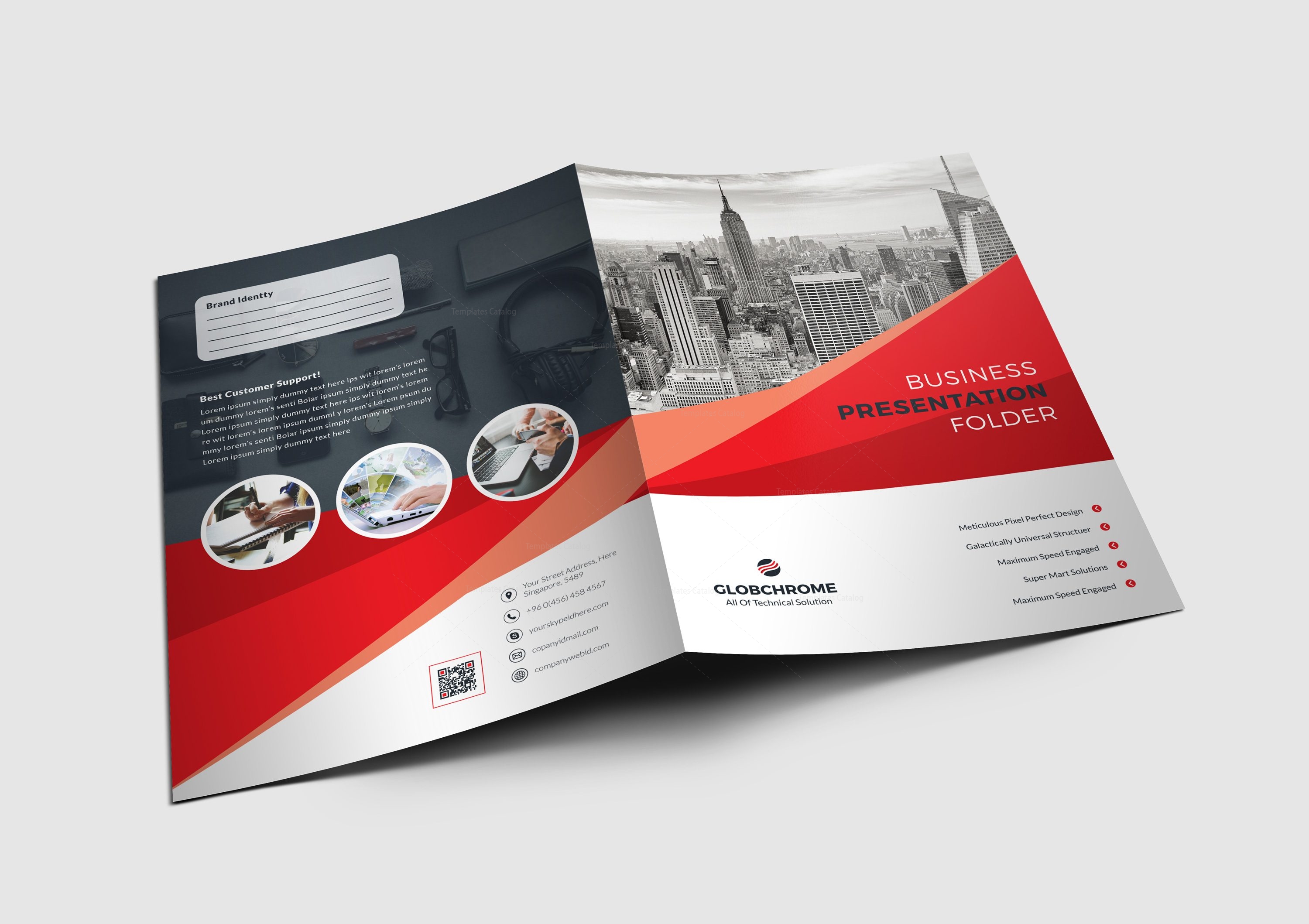 California Modern Presentation Folder Design Template - Graphic Templates