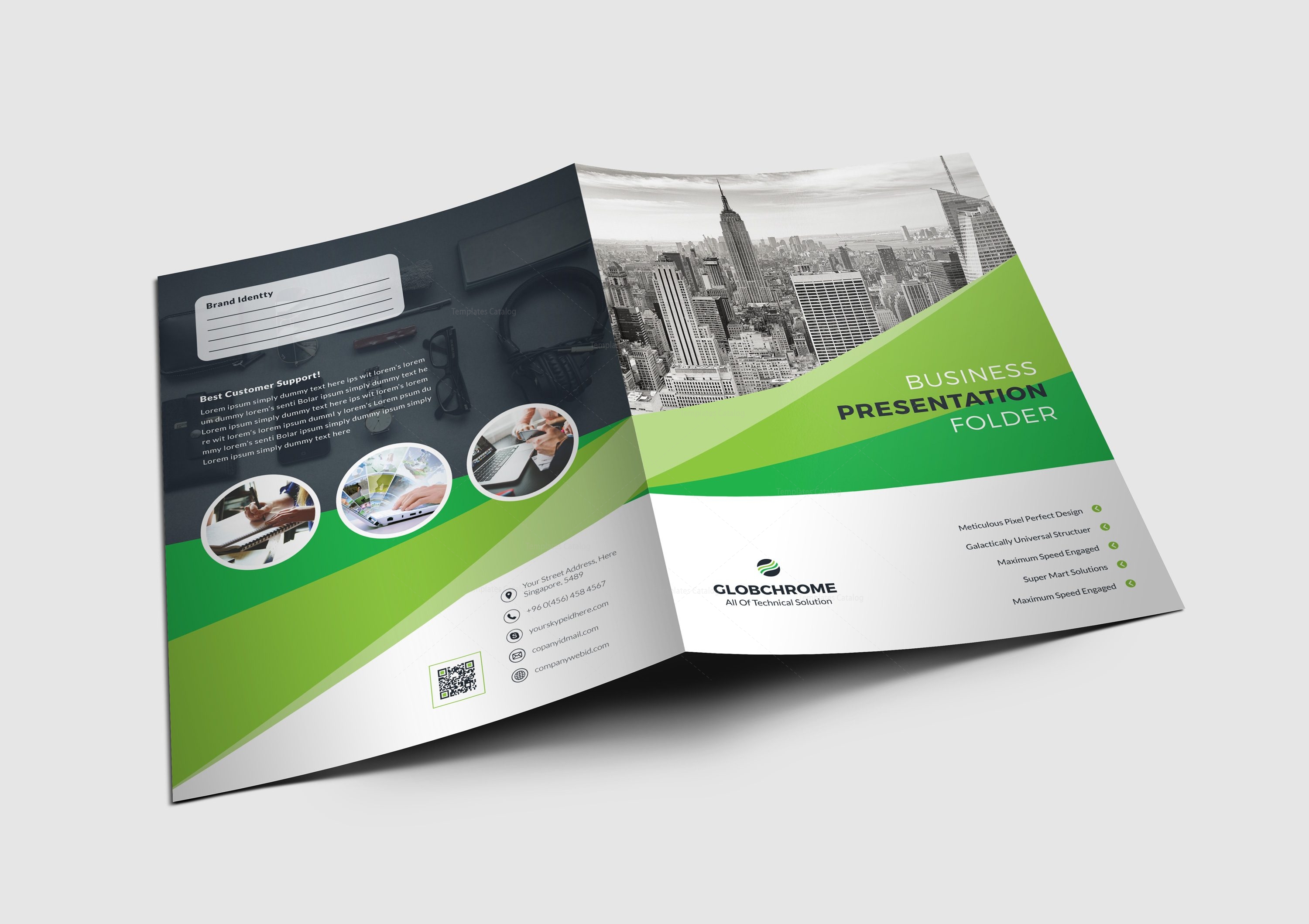 California Modern Presentation Folder Design Template - Graphic Templates