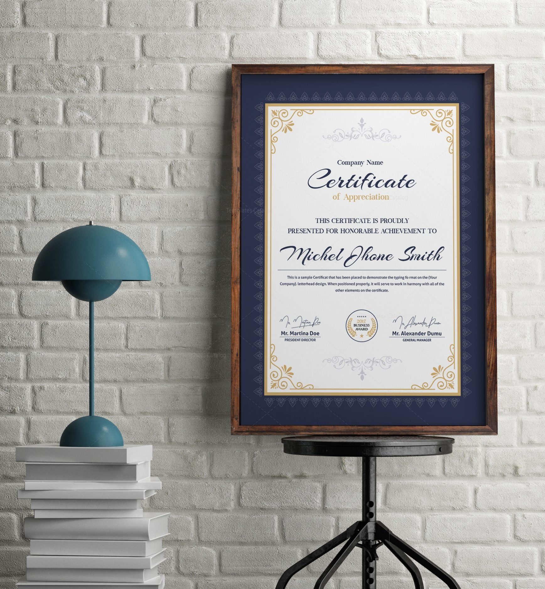 Classic Portrait Certificate Template - Graphic Templates