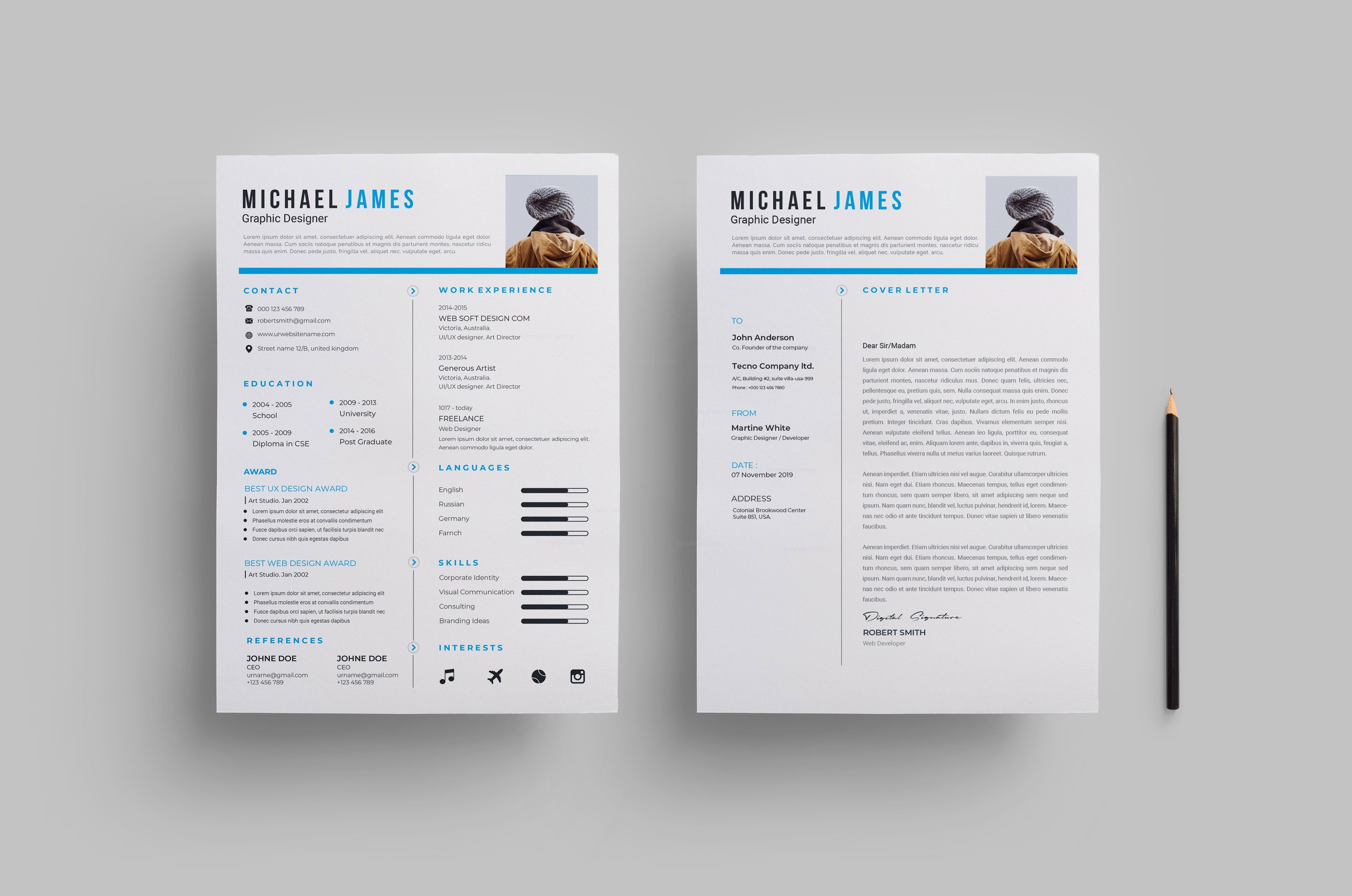 Classical Resume Design - Graphic Templates