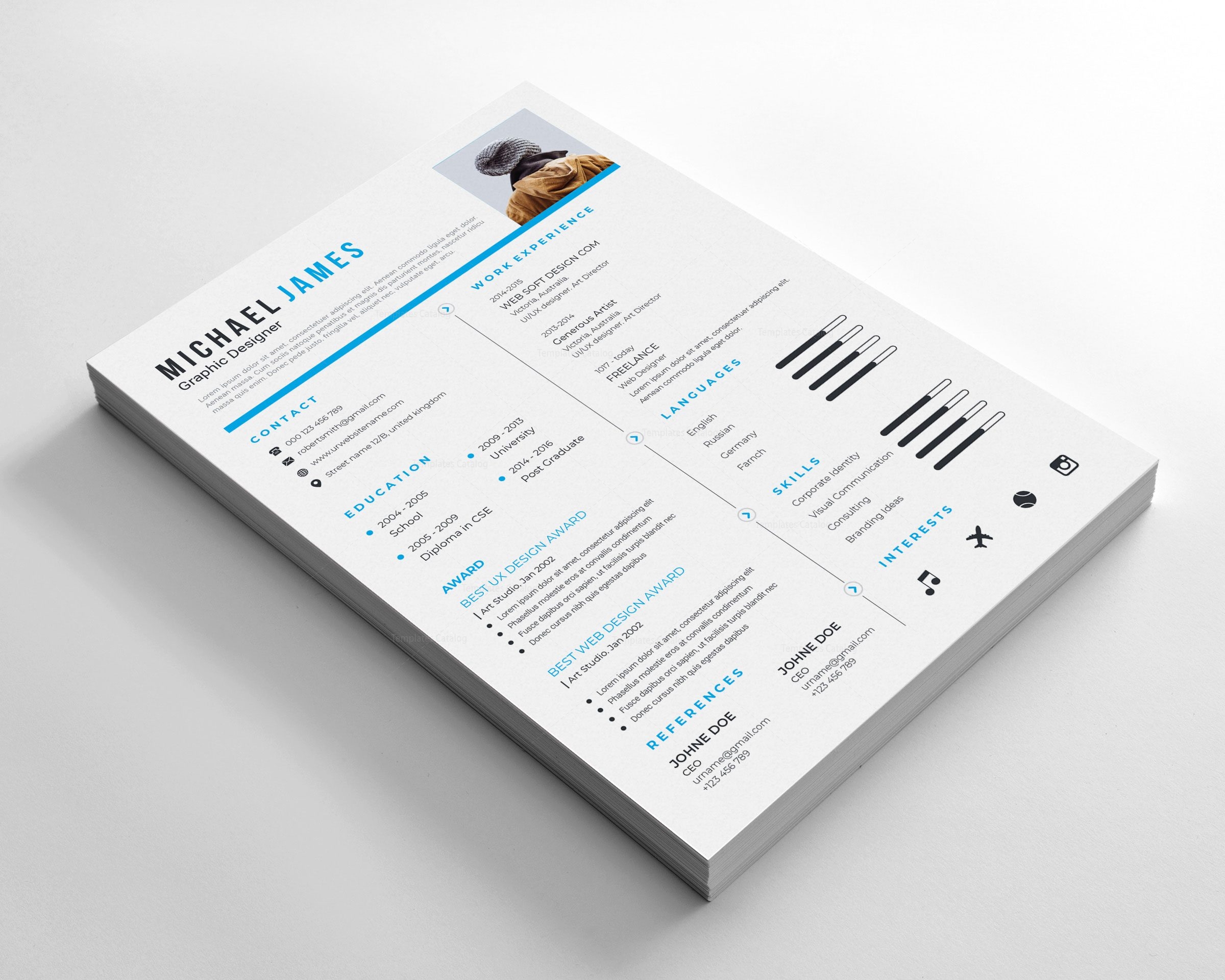 Classical Resume Design - Graphic Templates