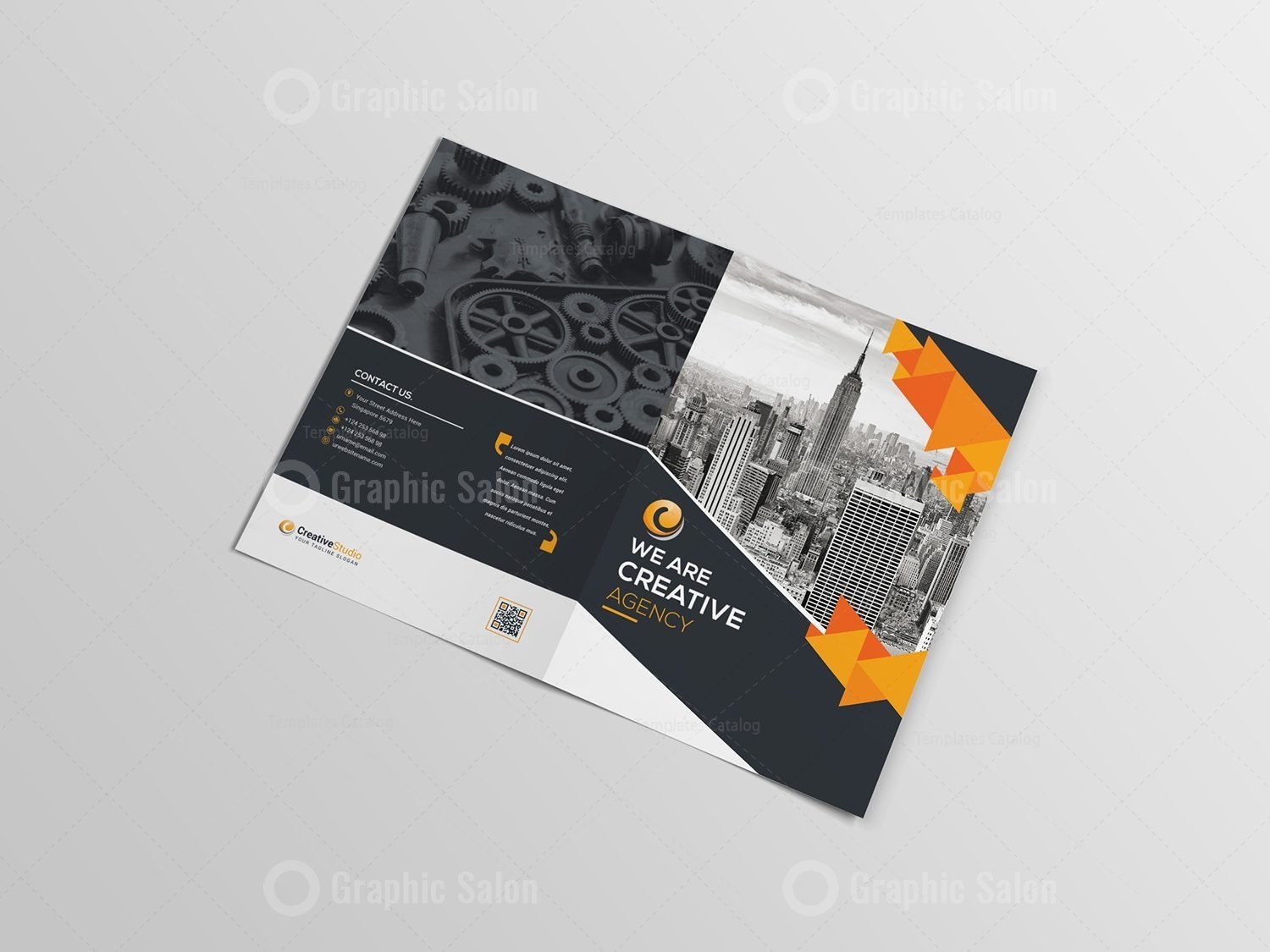 Classy Bifold Brochure Template - Graphic Templates