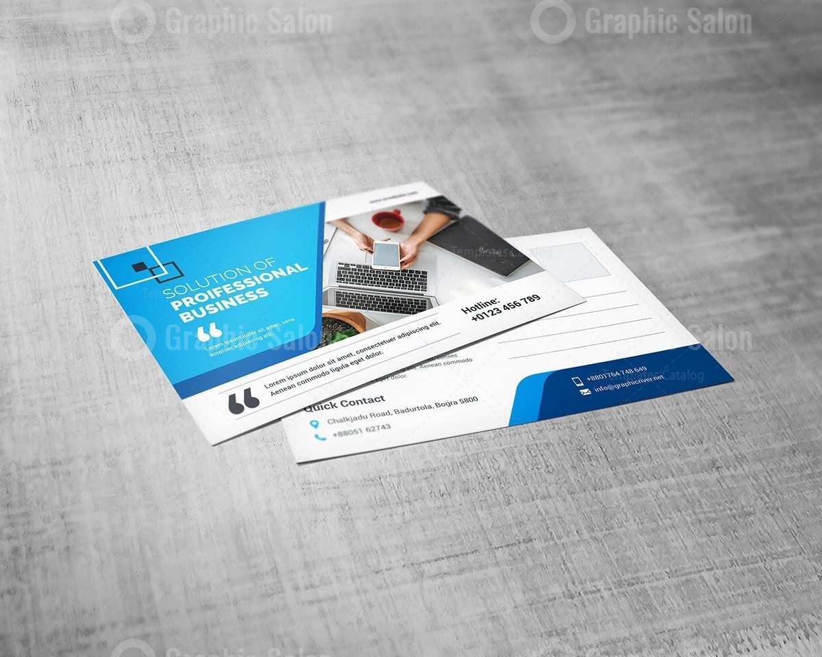Classy Postcard Template - Graphic Templates