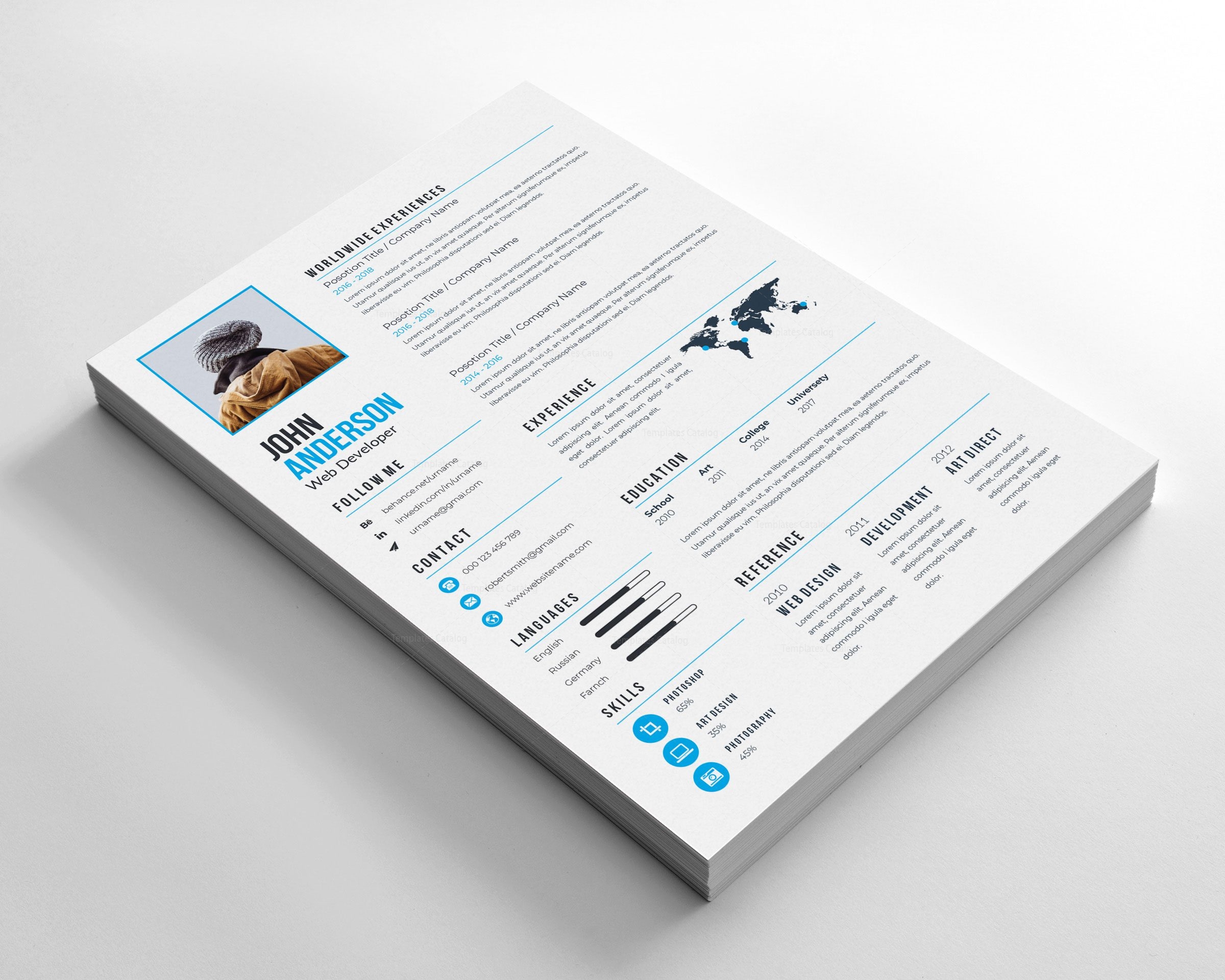 Clean Creative Resume Design - Graphic Templates