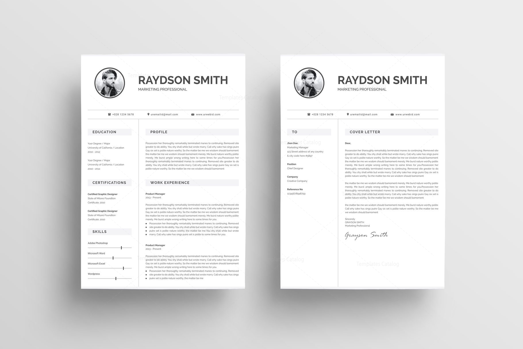 Clean Curriculum Vitae Template - Graphic Templates
