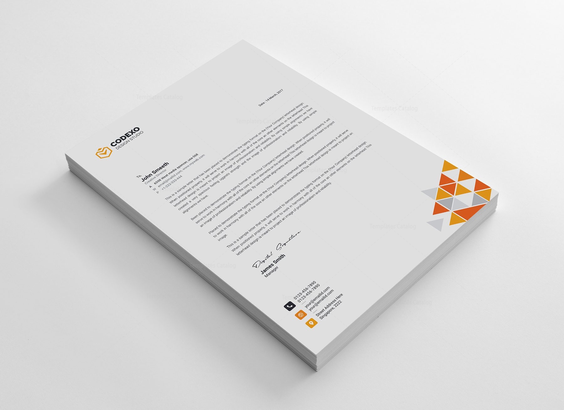 Clean Letterheads Design - Graphic Templates