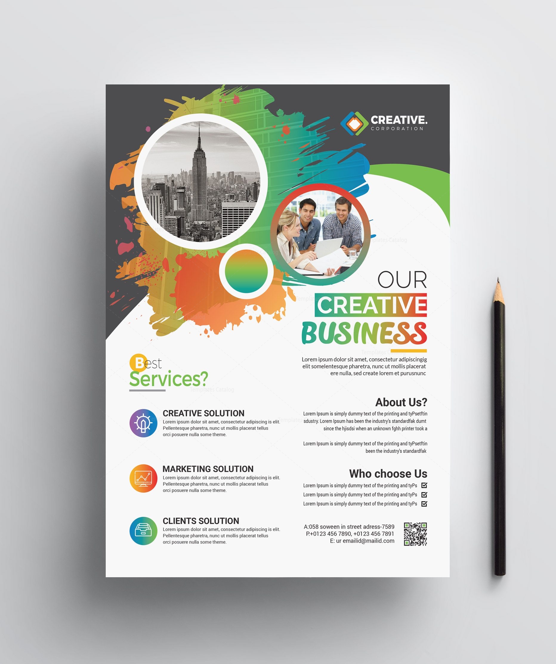 Colorful Print Flyer Template - Graphic Templates