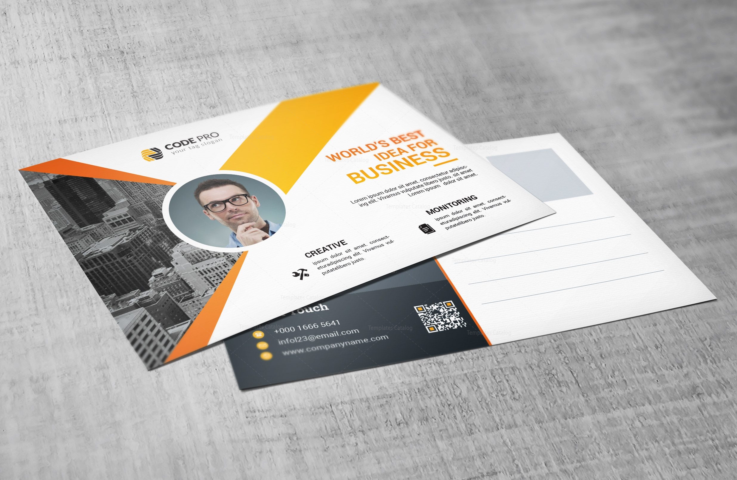 Construction Postcard Template - Graphic Templates