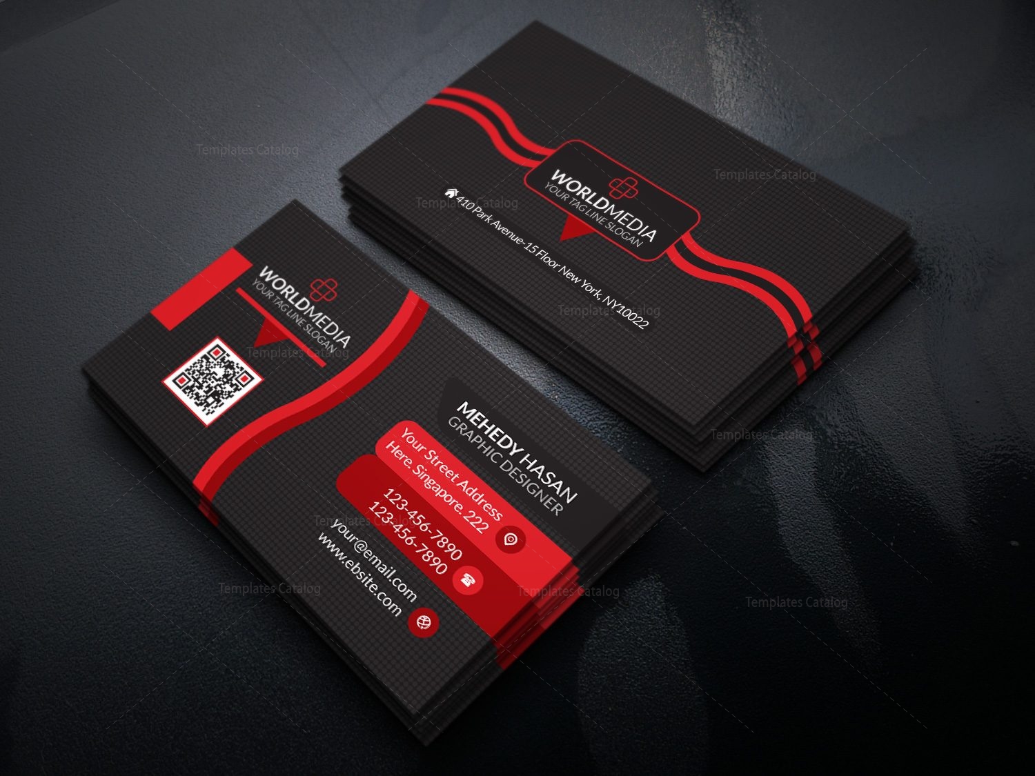 Corporate Visiting Card Design Template in EPS Format - Graphic Templates