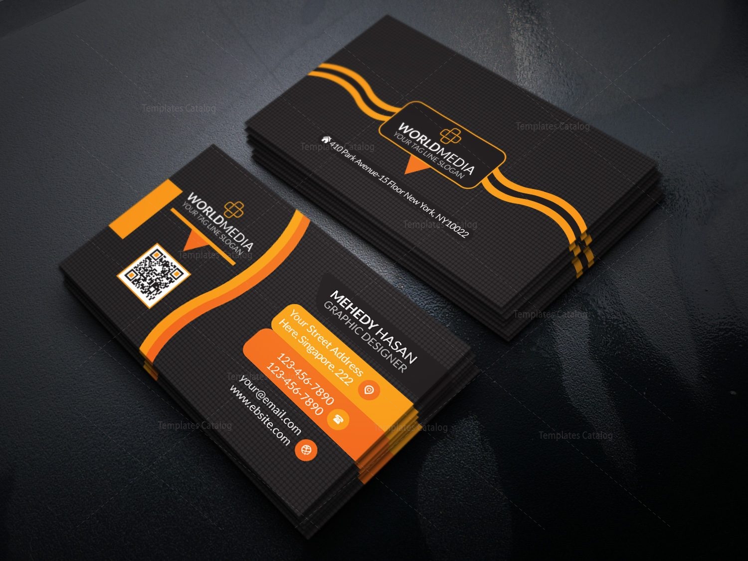 Corporate Visiting Card Design Template in EPS Format - Graphic Templates