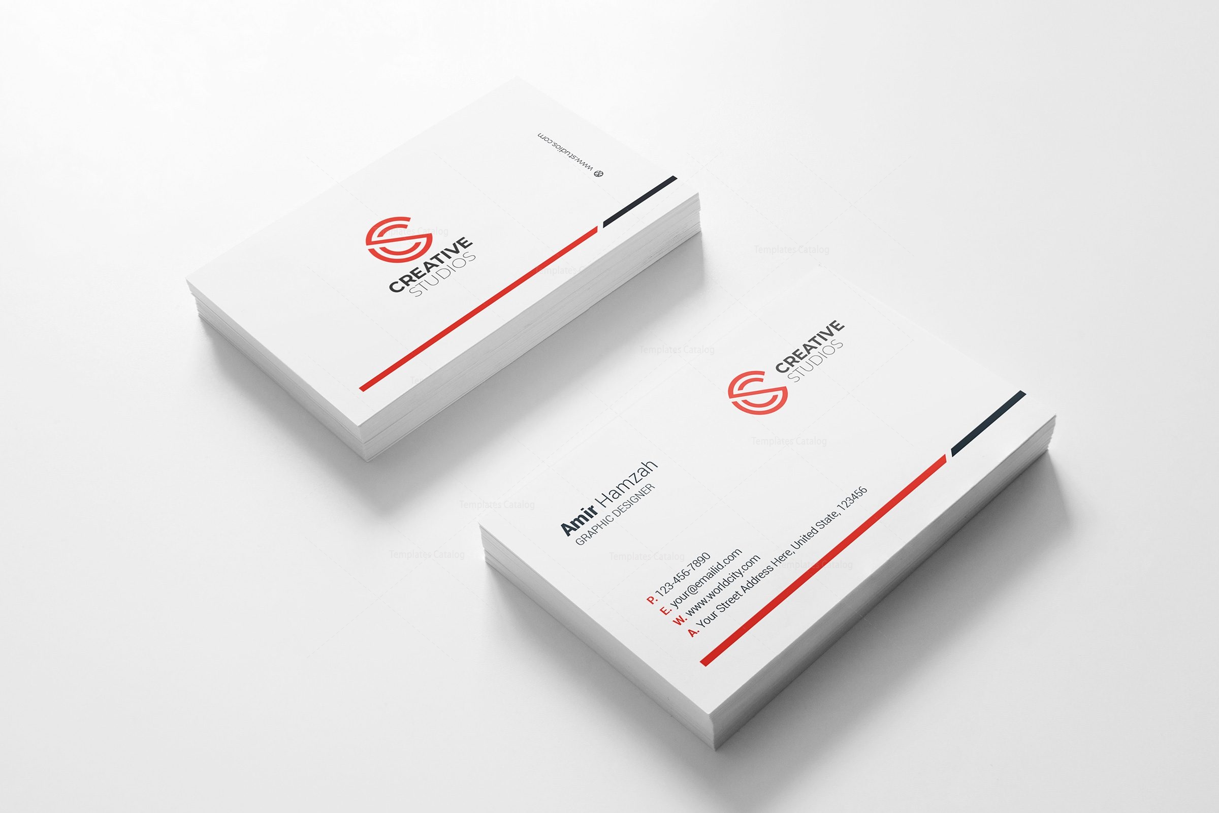 Creative Agency Business Card Design Template - Graphic Templates