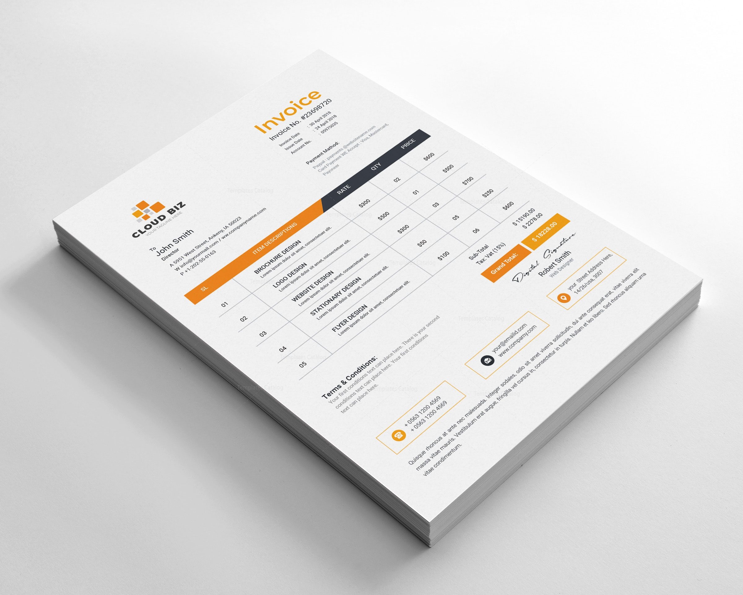 Creative Business Invoice Design - Graphic Templates