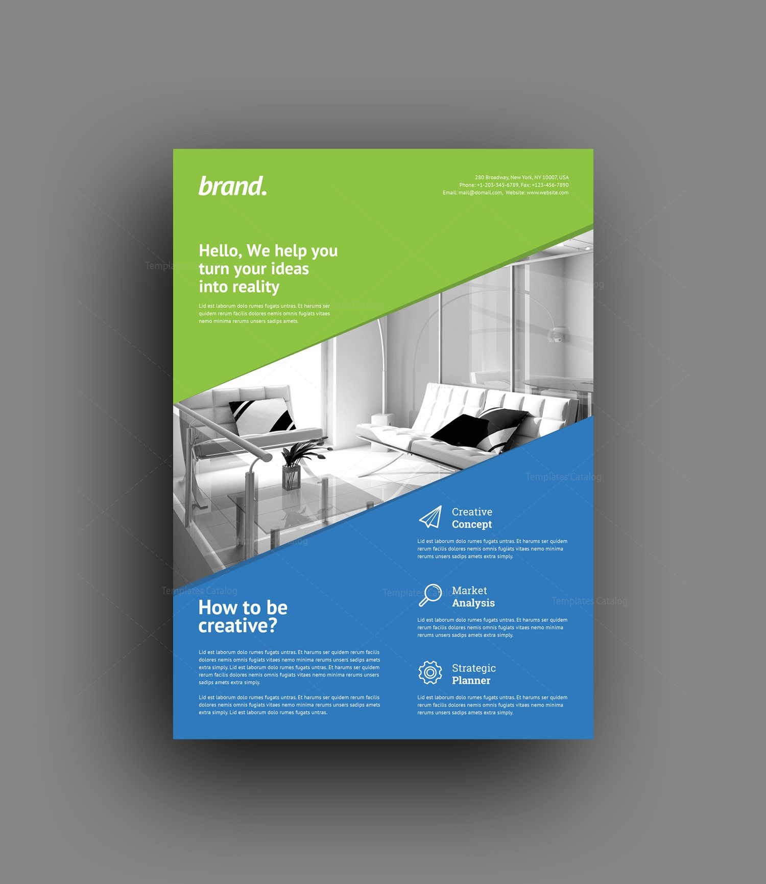Creative Interior Design Flyer Template - Graphic Templates
