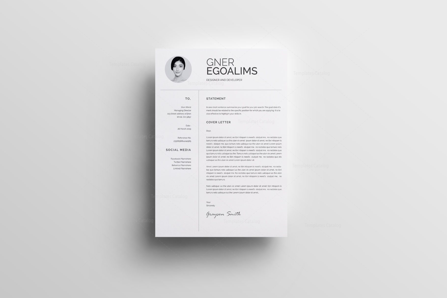 Creative Plain Resume - Graphic Templates
