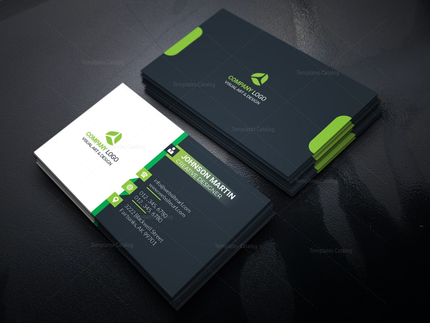 Dark Business Card Design - Graphic Templates