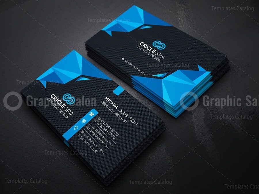 Dark Corporation Business Card Template - Graphic Templates