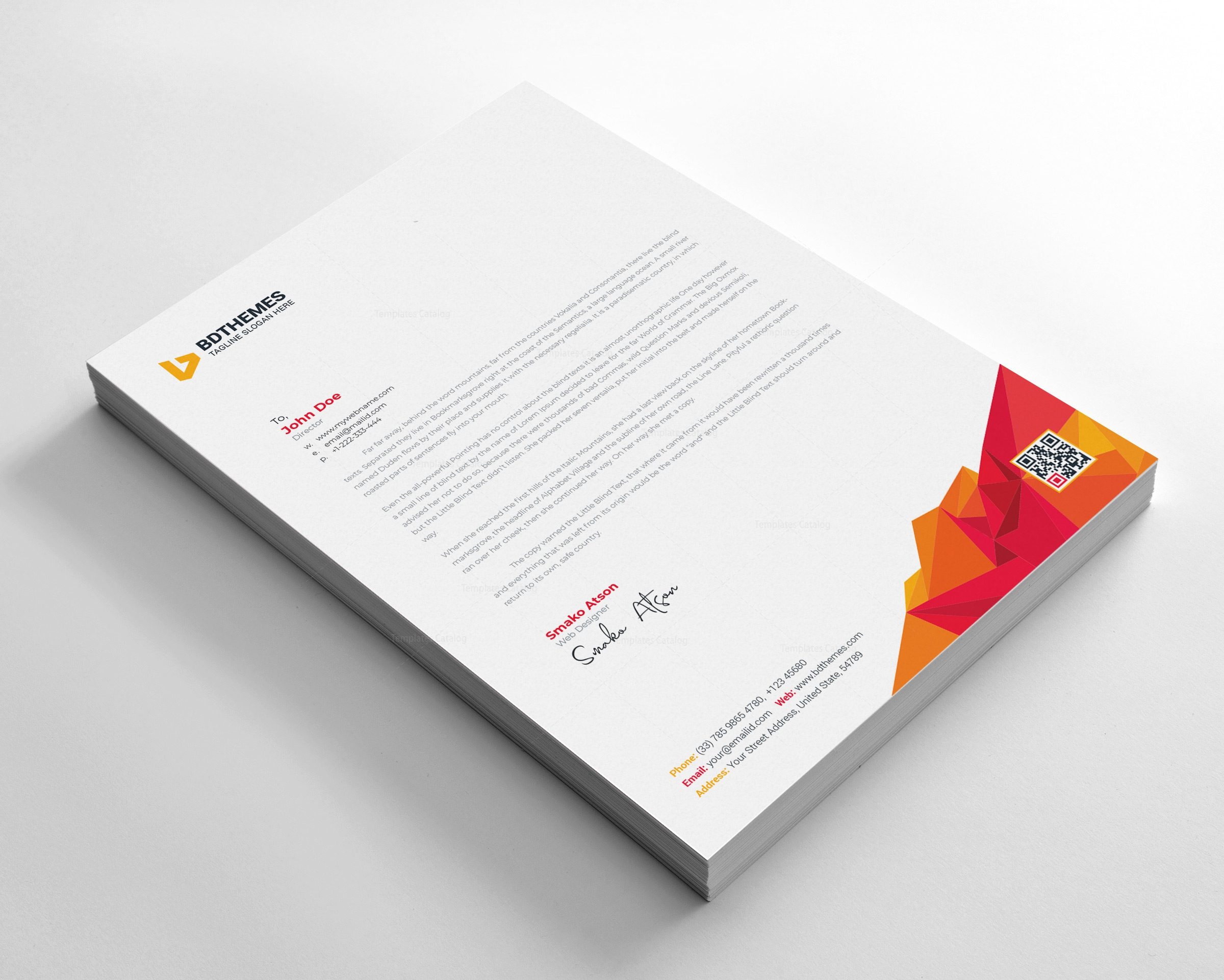 Education Letterhead Design Template - Graphic Templates