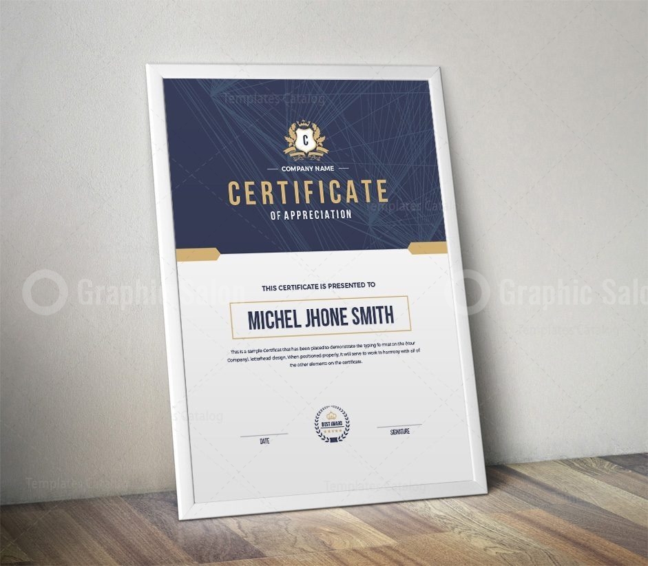 Elegant Portrait Certificate Template - Graphic Templates