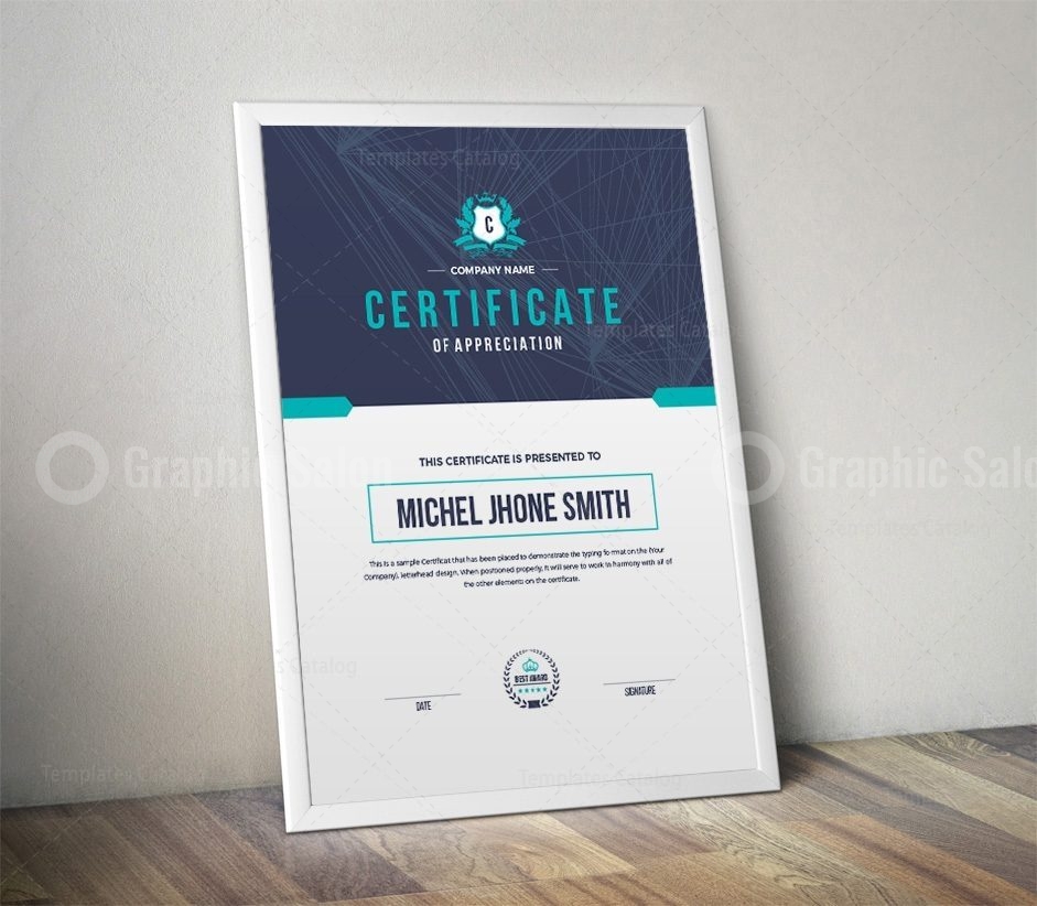 Elegant Portrait Certificate Template - Graphic Templates