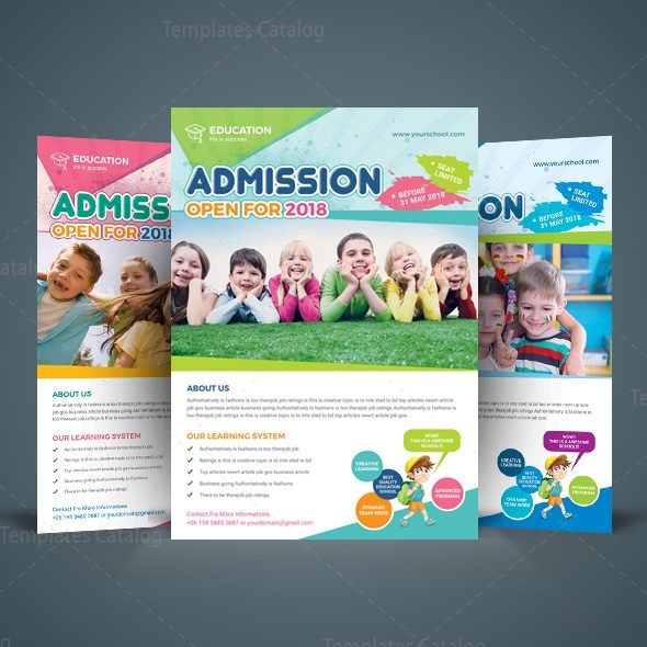 Excellent School Flyer Design Template - Graphic Templates