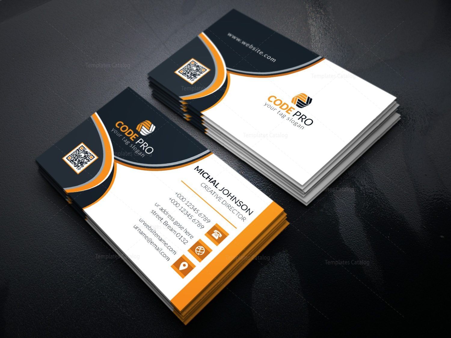 Fancy Business Card Design Template in EPS Format - Graphic Templates