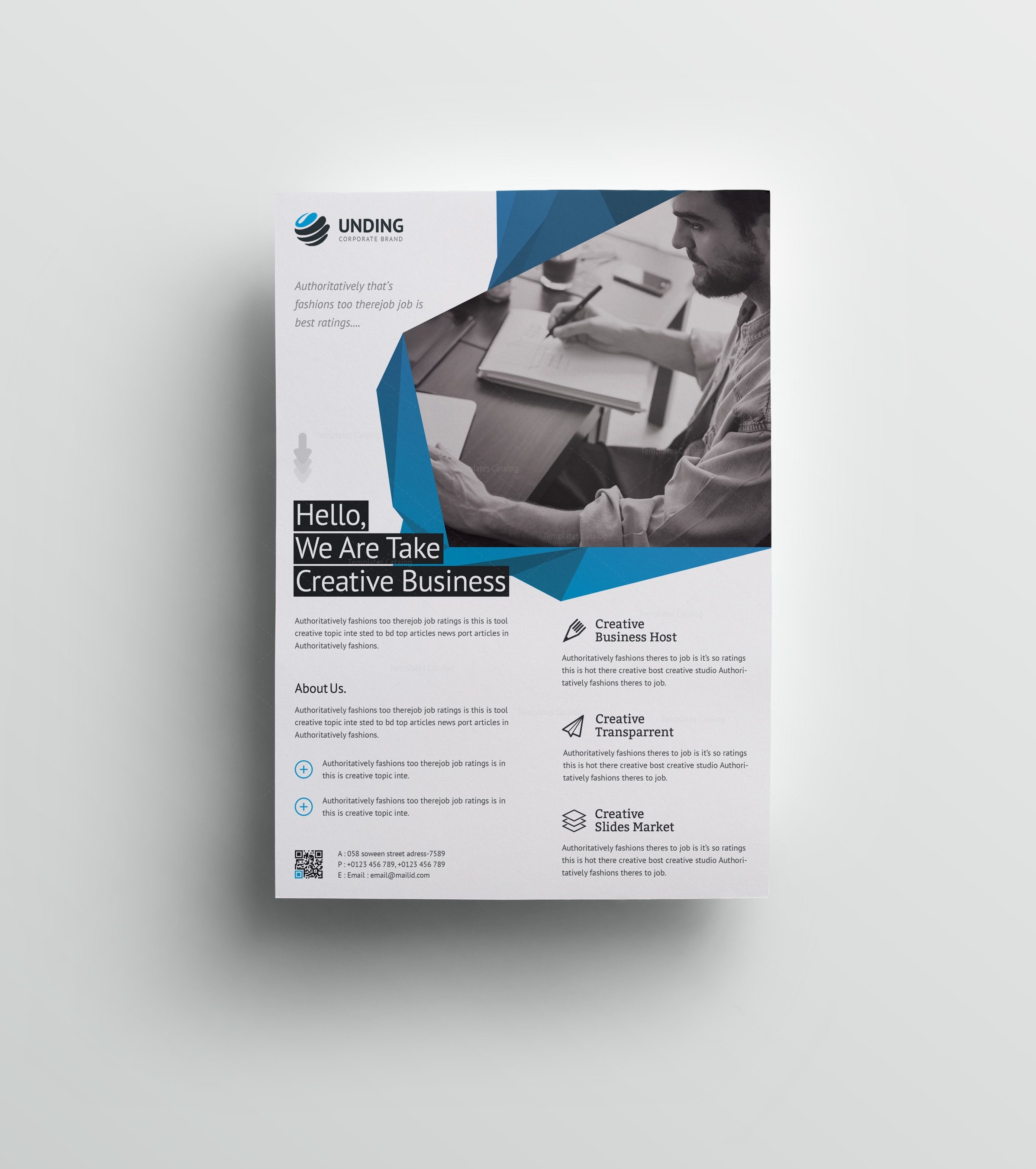 Fancy Professional Business Flyer Design Template - Graphic Templates