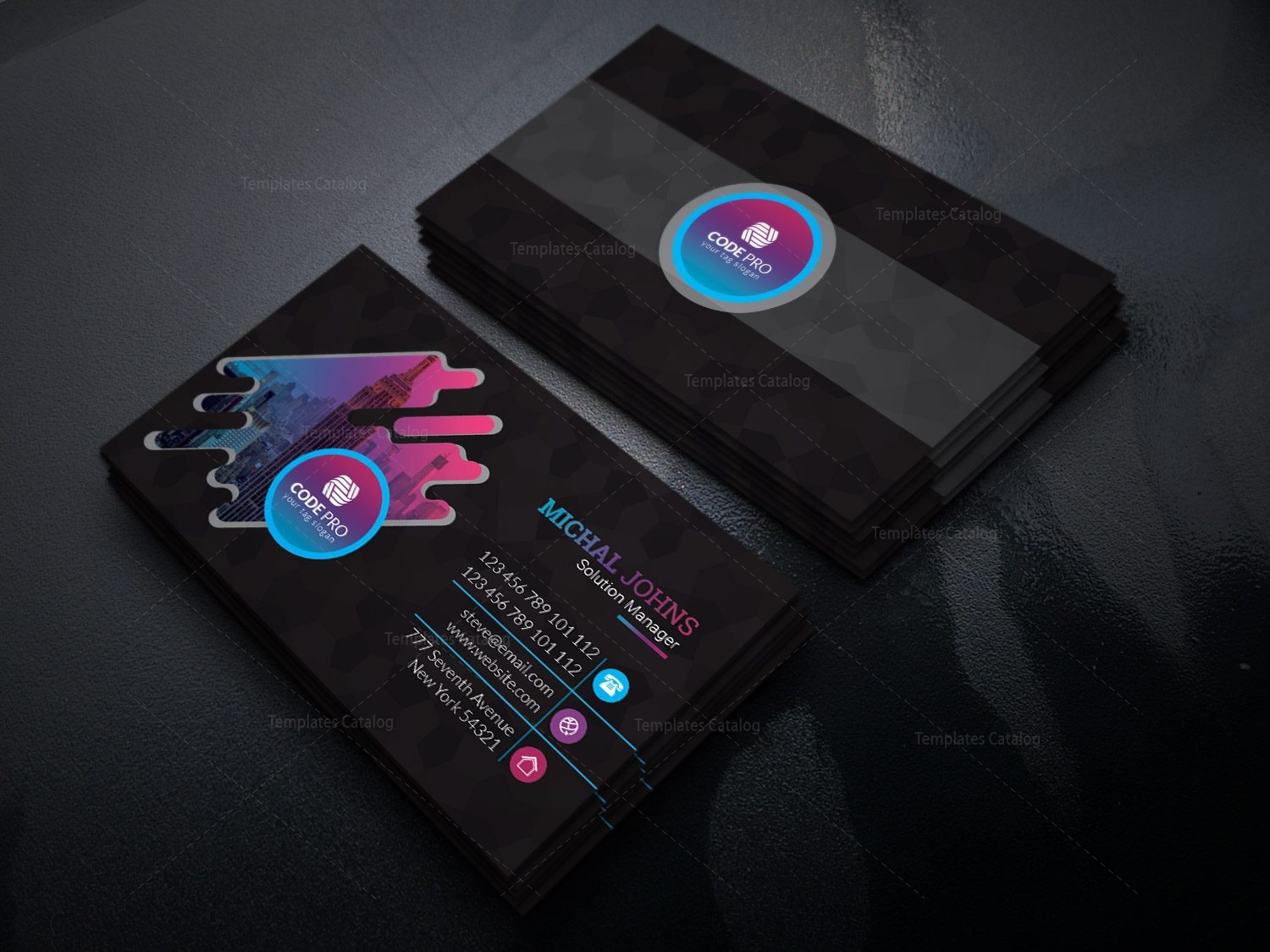 Finance Stylish Business Card Design - Graphic Templates