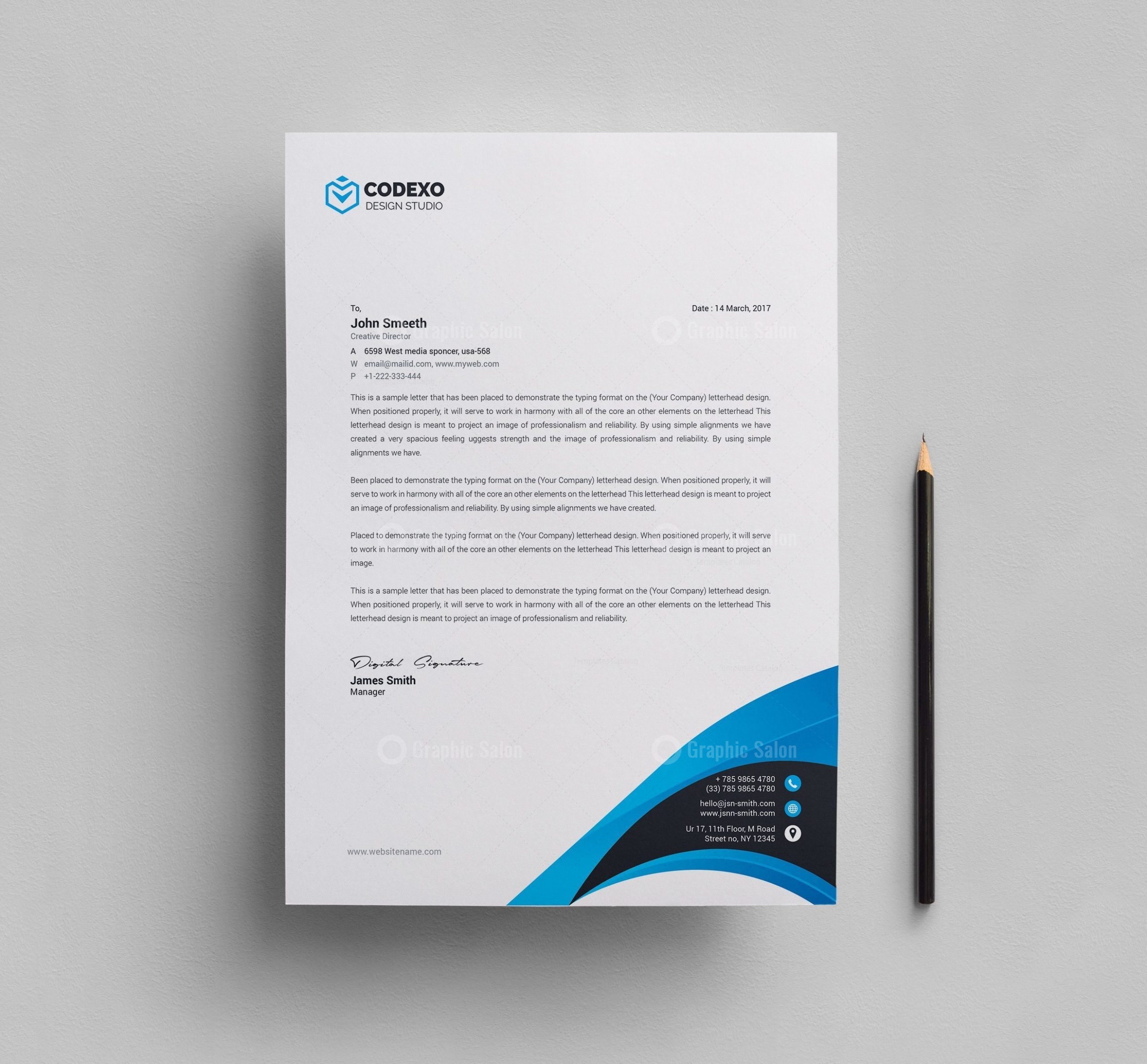 First Class Letterhead Template - Graphic Templates