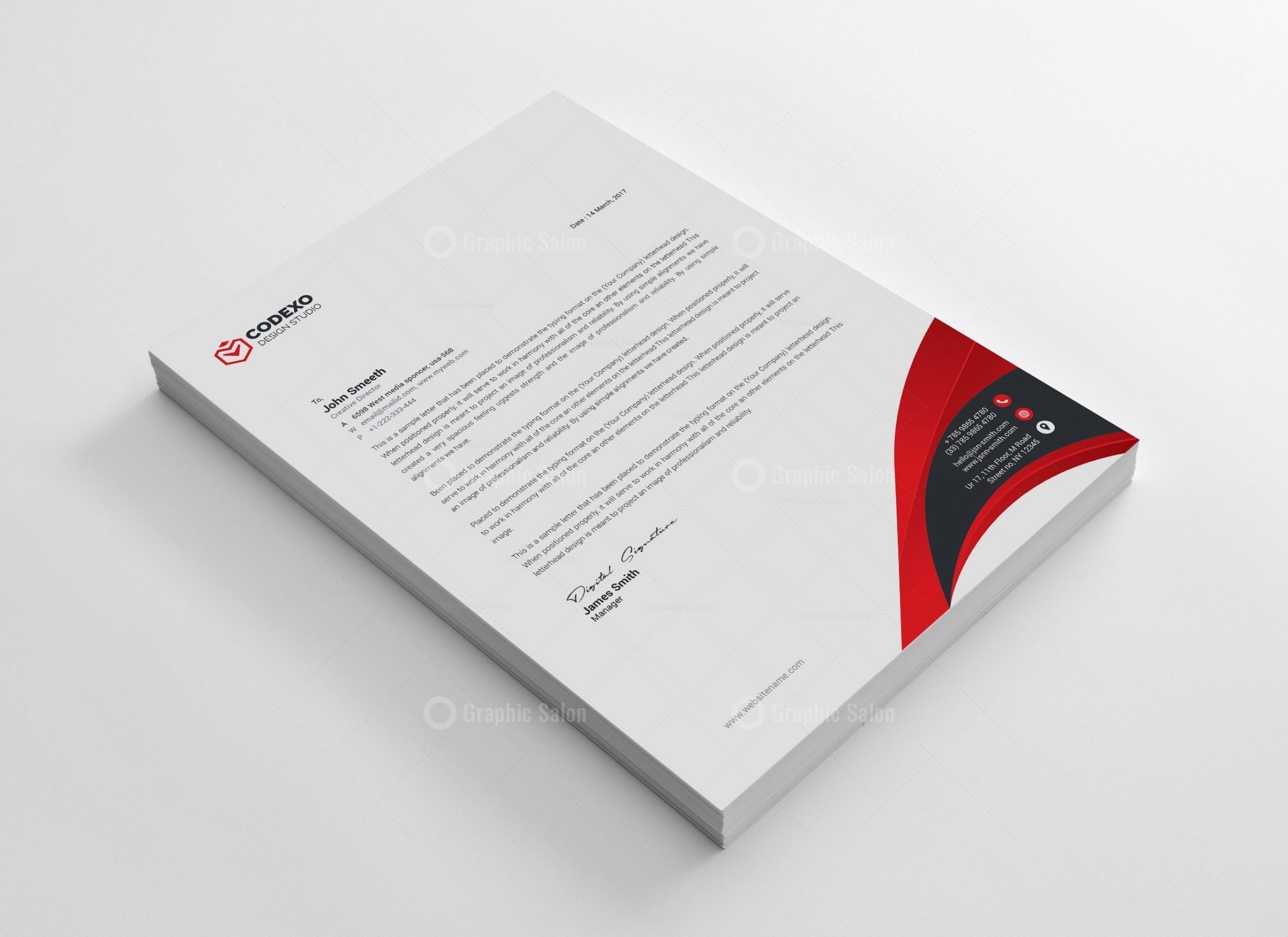 First Class Letterhead Template - Graphic Templates