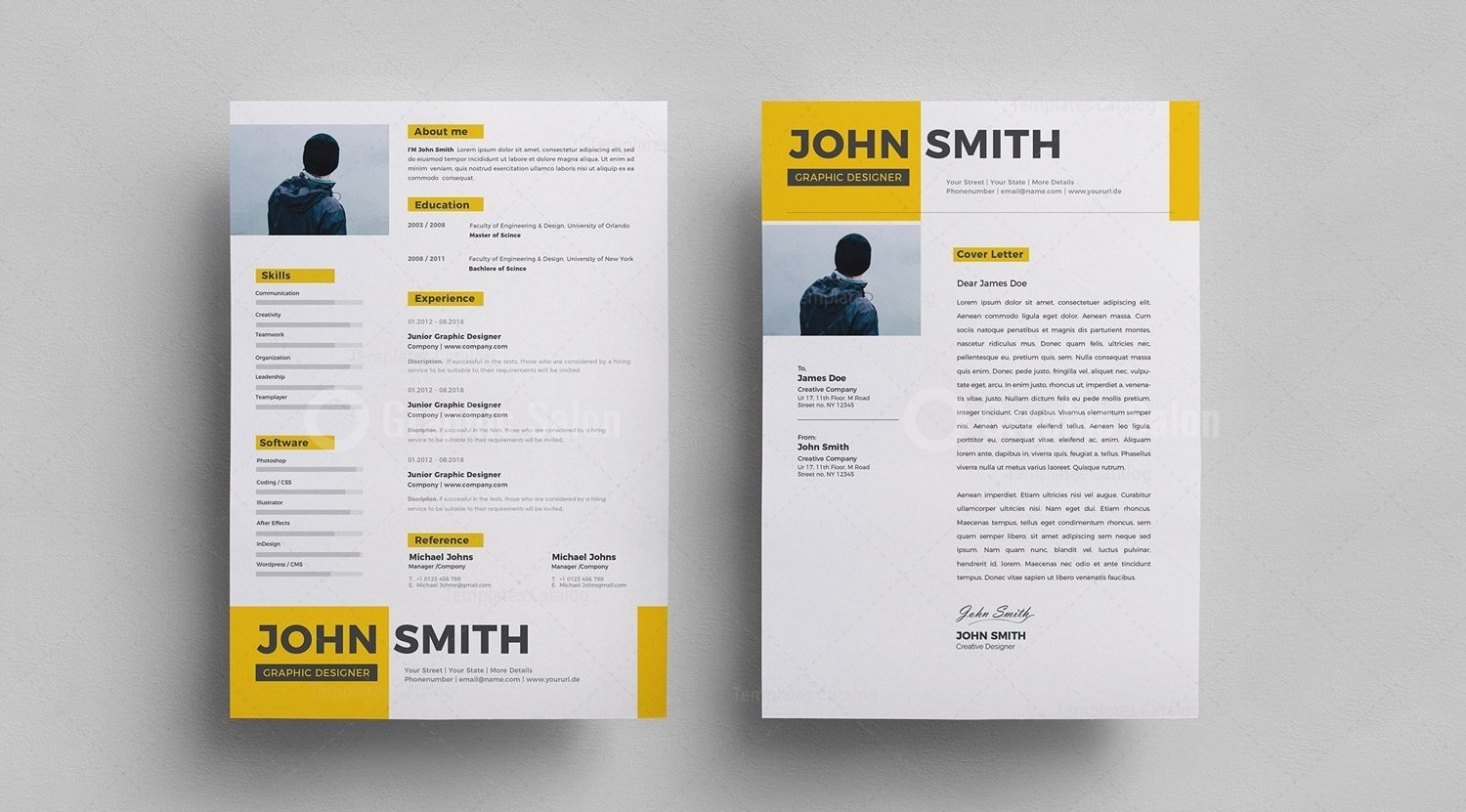 Free PSD Resume Template - Graphic Templates