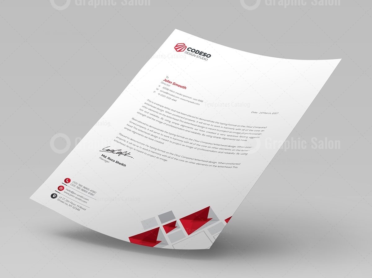 Fully Editable Letterhead Template - Graphic Templates