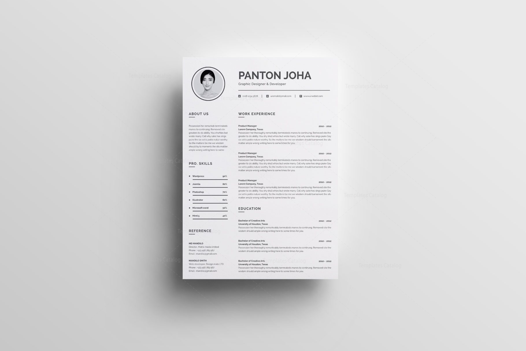 High Class Curriculum Vitae Template - Graphic Templates