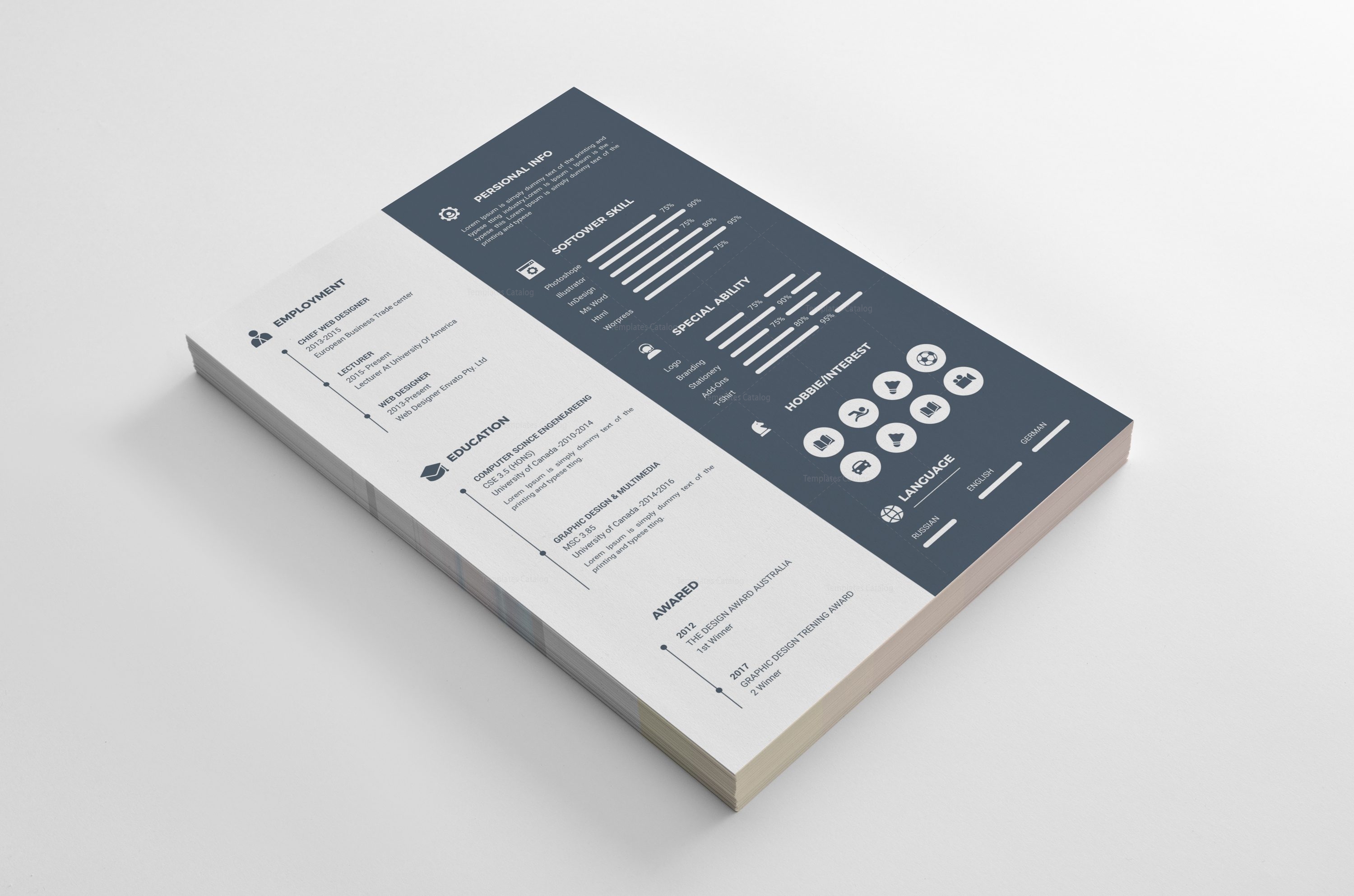 Houston Professional Resume Design Template - Graphic Templates