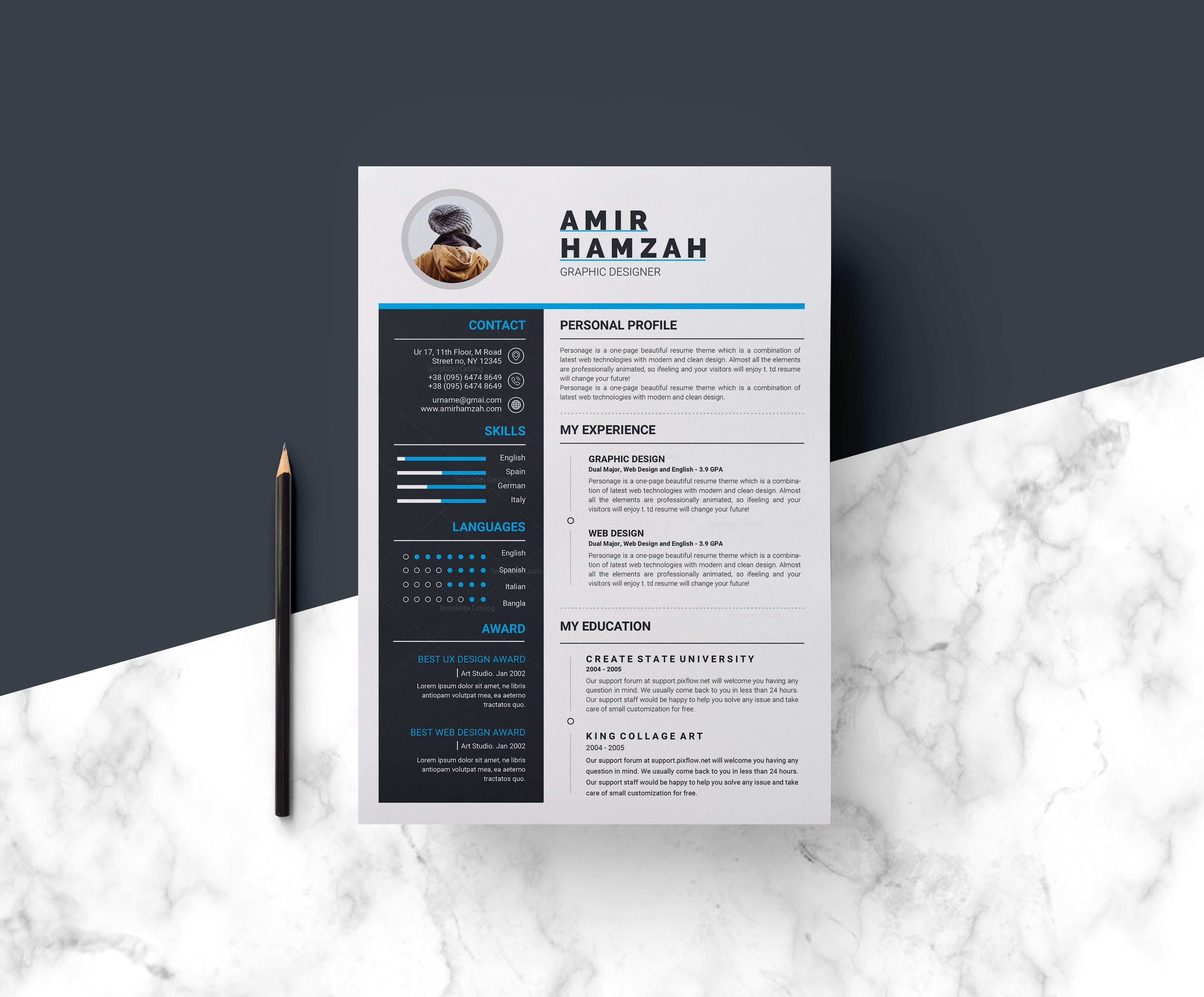 Impressive Resume Design - Graphic Templates