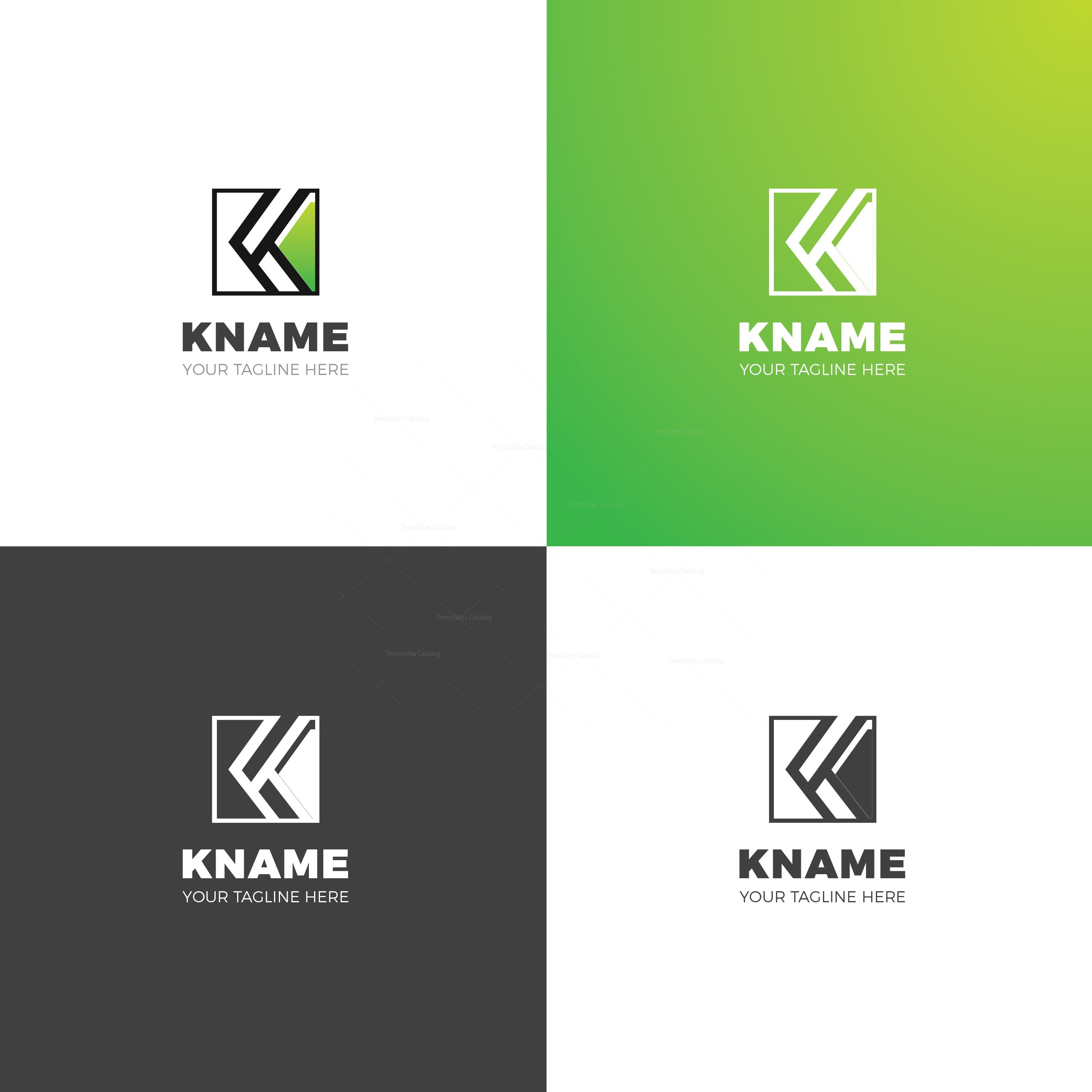 K Name Professional Logo Design Template - Graphic Templates