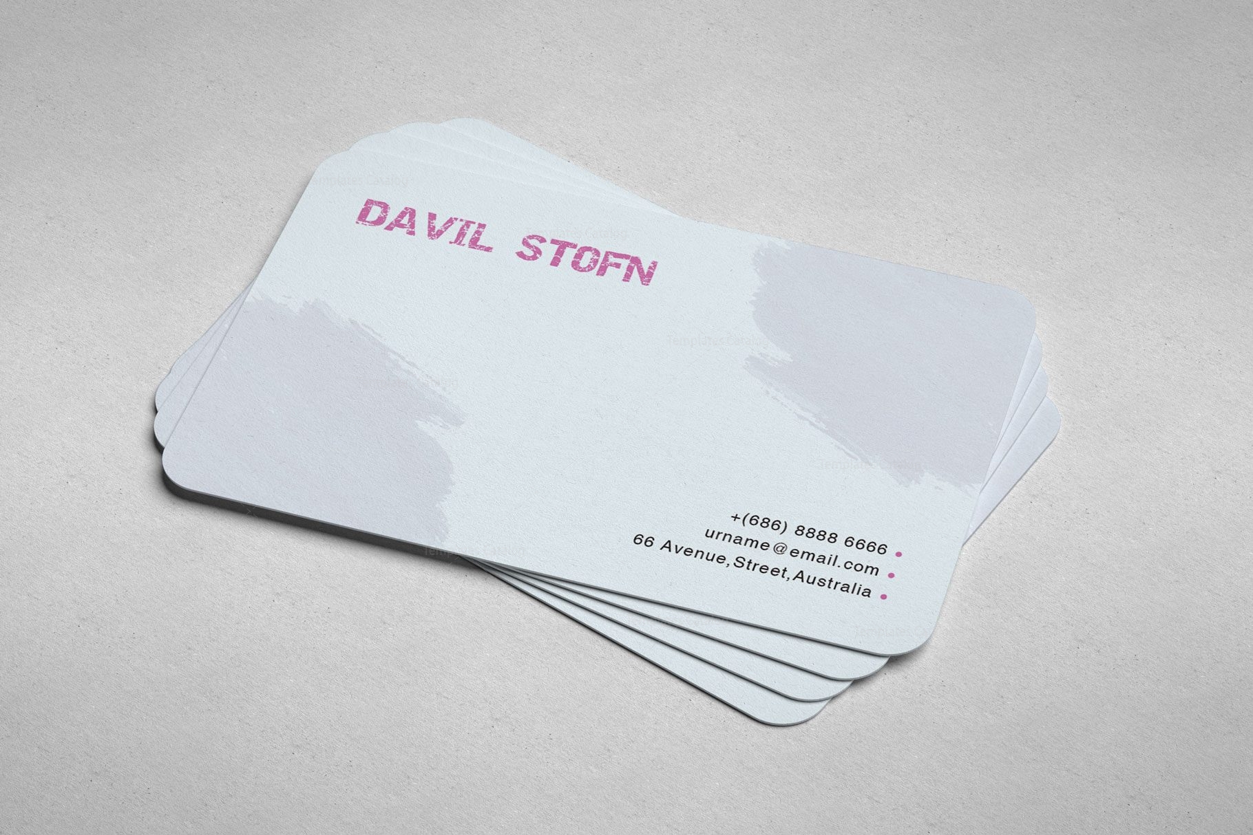 Light Blue Print Business Card - Graphic Templates