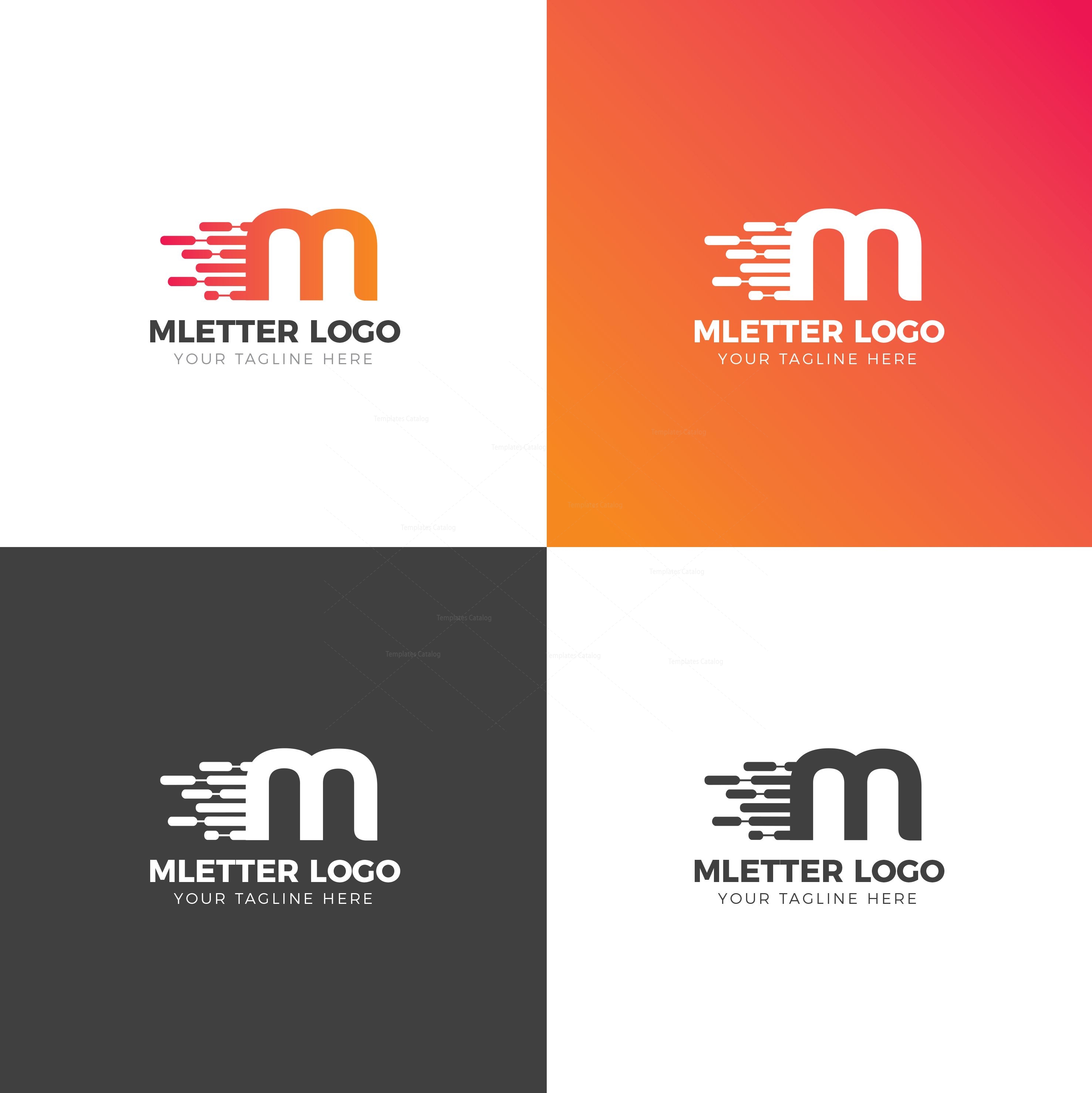 M Lower Case Creative Logo Design Template - Graphic Templates