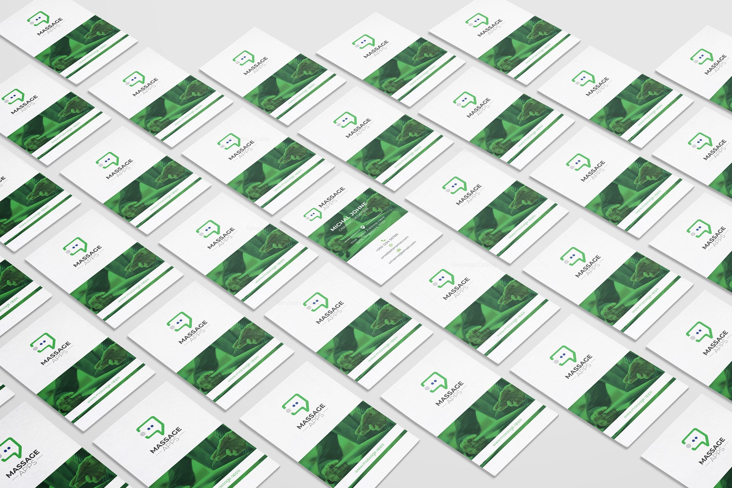 Message Application Business Card Design Template - Graphic Templates