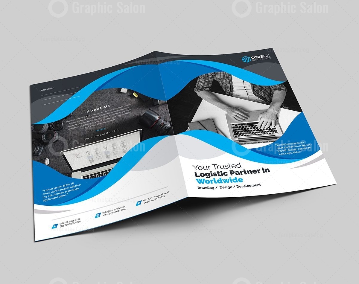 Modern Corporate Folder Template - Graphic Templates