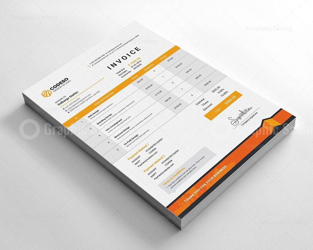 Modern Stylish Invoice - Graphic Templates