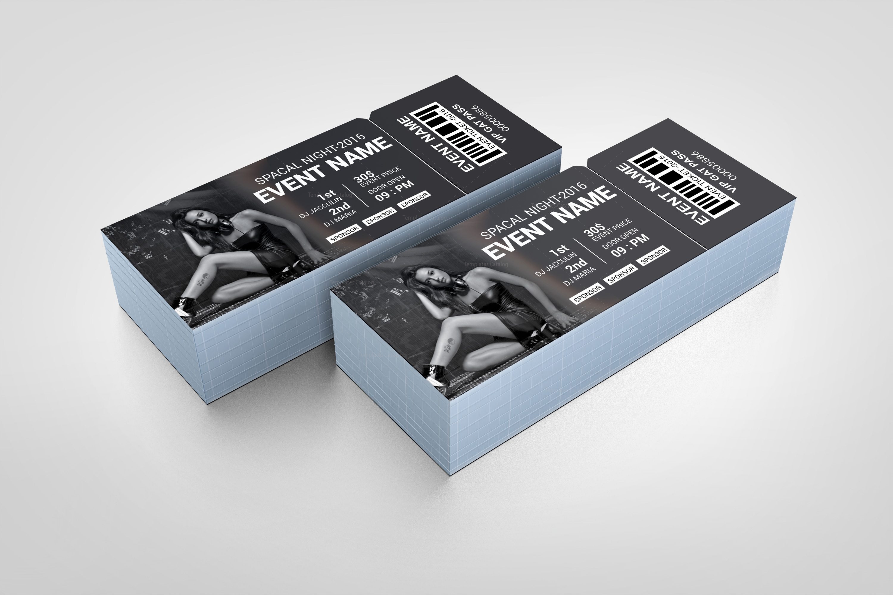 Party Event Ticket Design Template - Graphic Templates