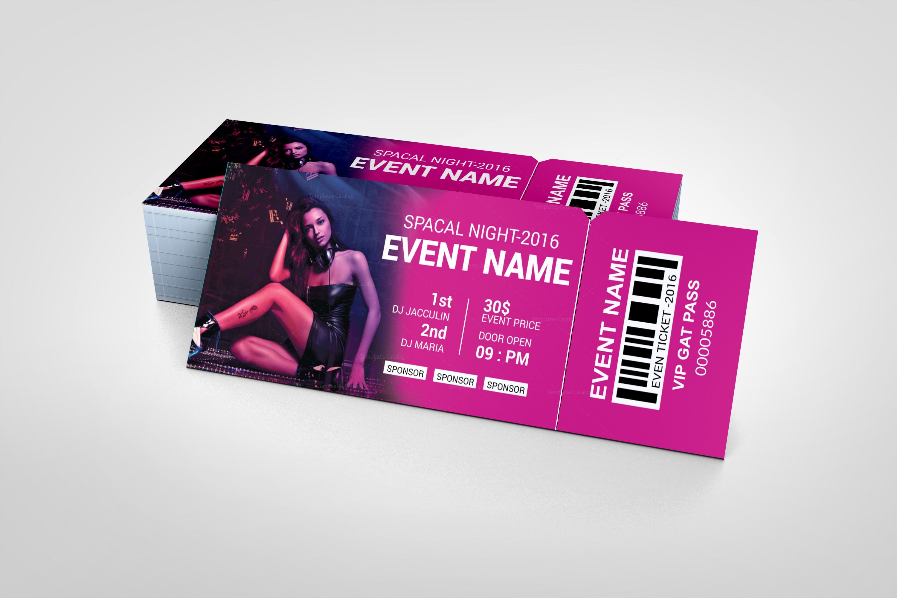 Party Event Ticket Design Template - Graphic Templates Party Event Ticket Design Template - Graphic Templates
