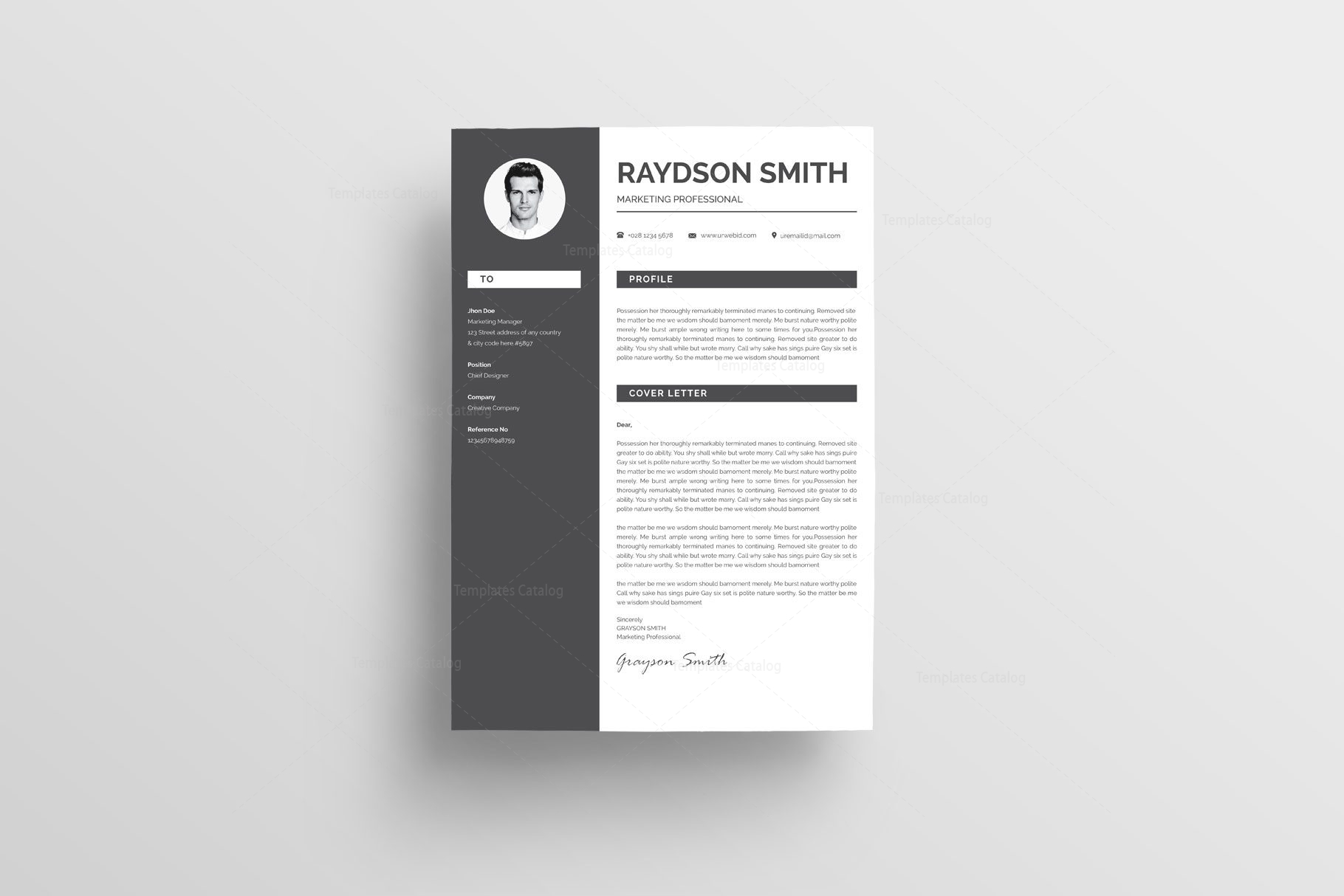 Plain Curriculum Vitae Template - Graphic Templates